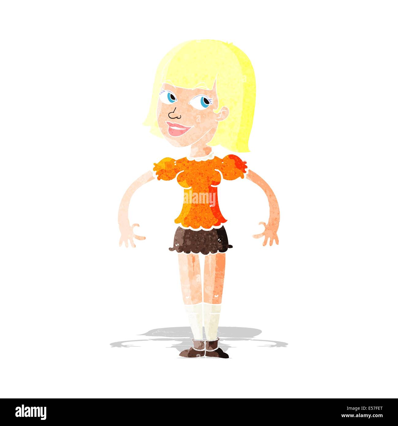 cartoon woman shrugging shoulders Stock Vector Image & Art - Alamy
