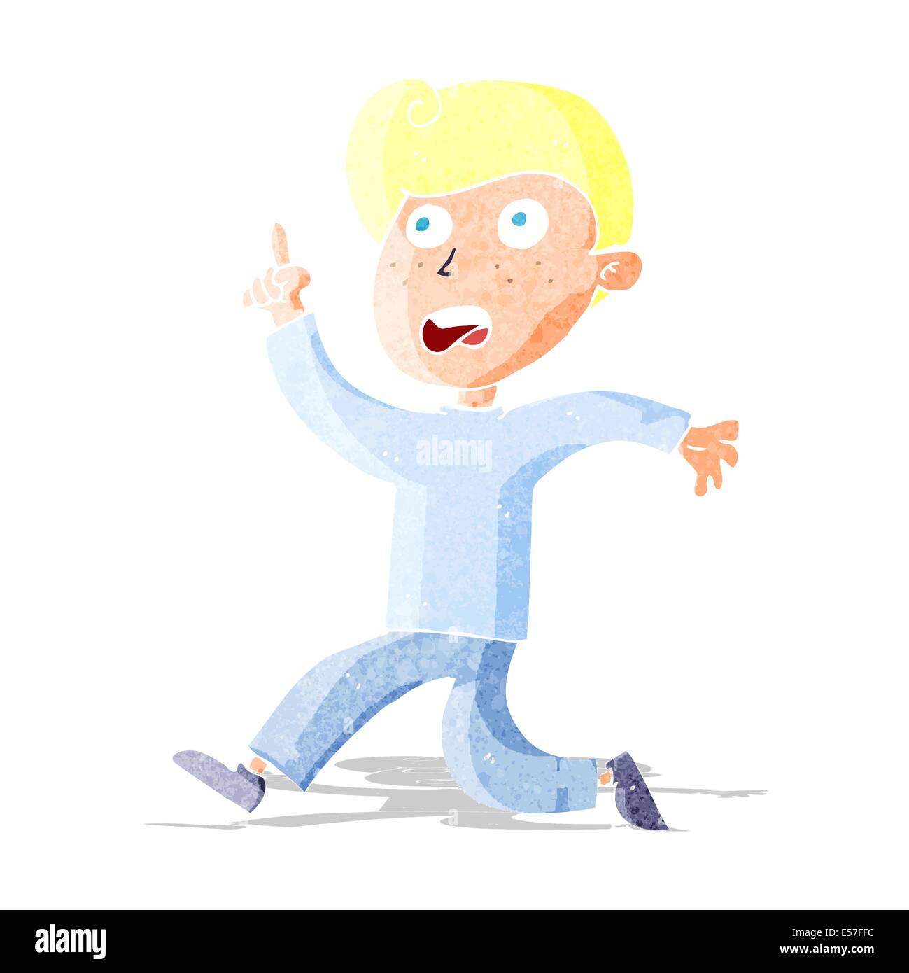 Cartoon panicking boy hi-res stock photography and images - Alamy