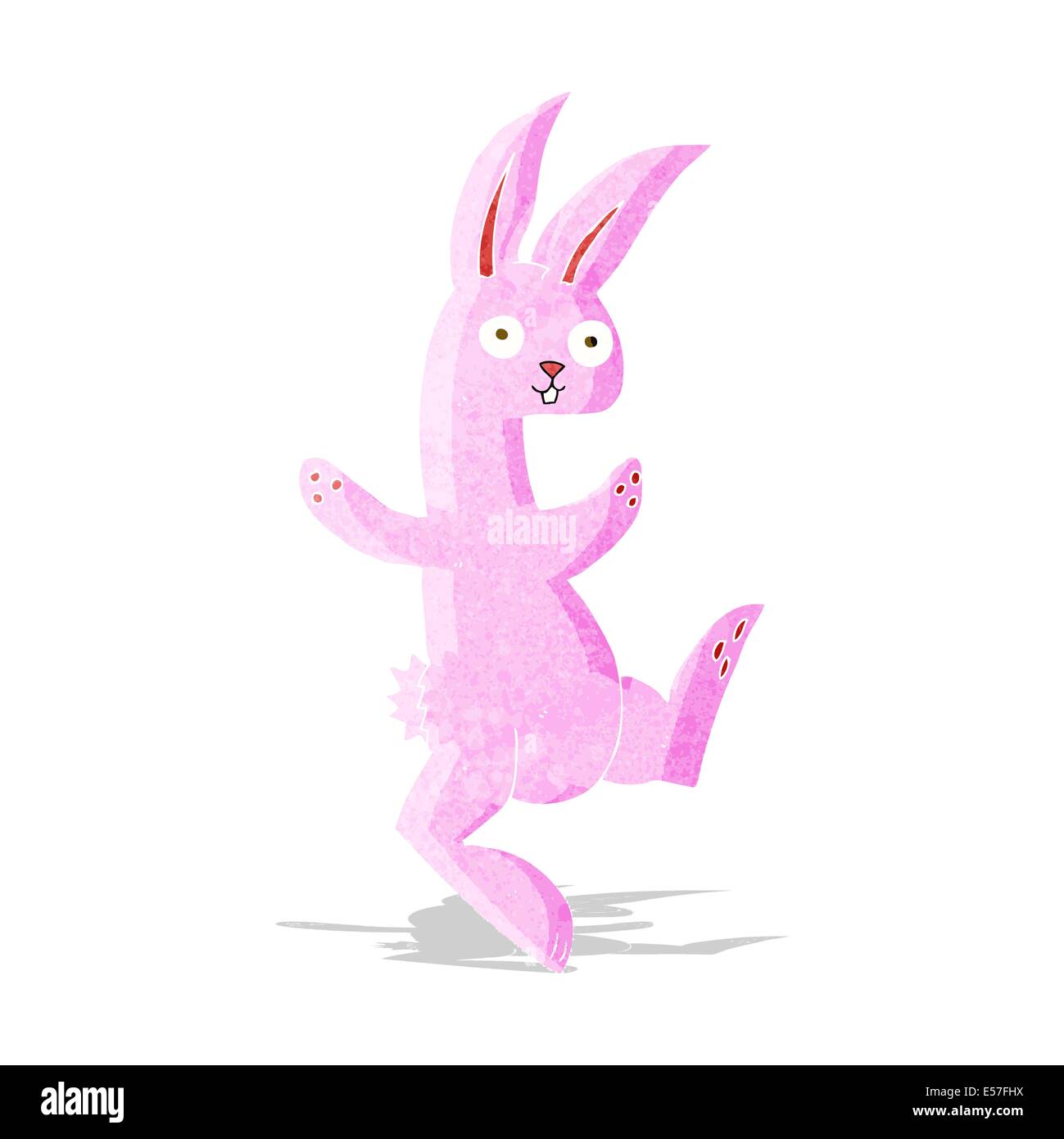 funny cartoon pink rabbit Stock Vector Image & Art - Alamy
