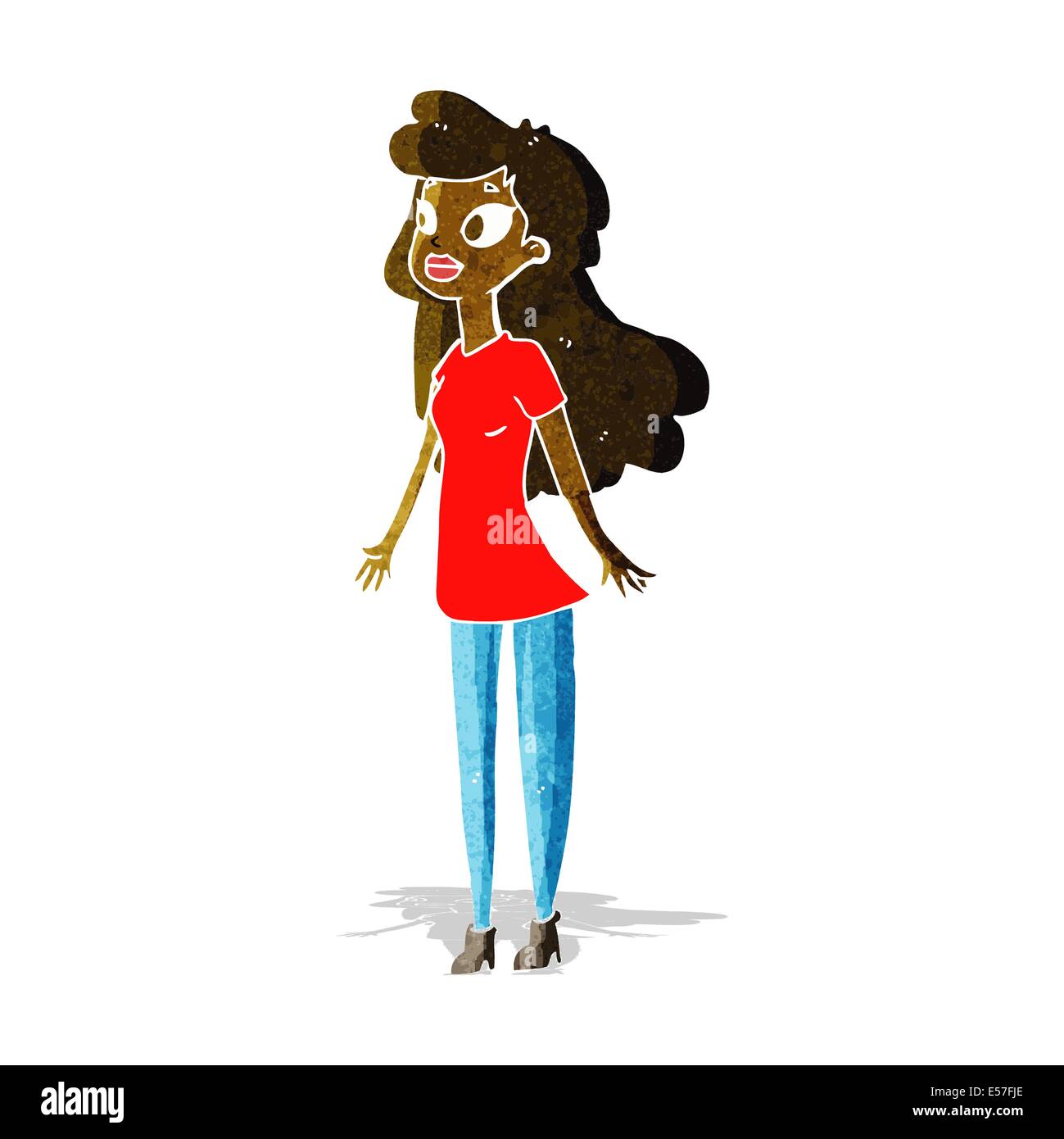 cartoon pretty girl Stock Vector Image & Art - Alamy