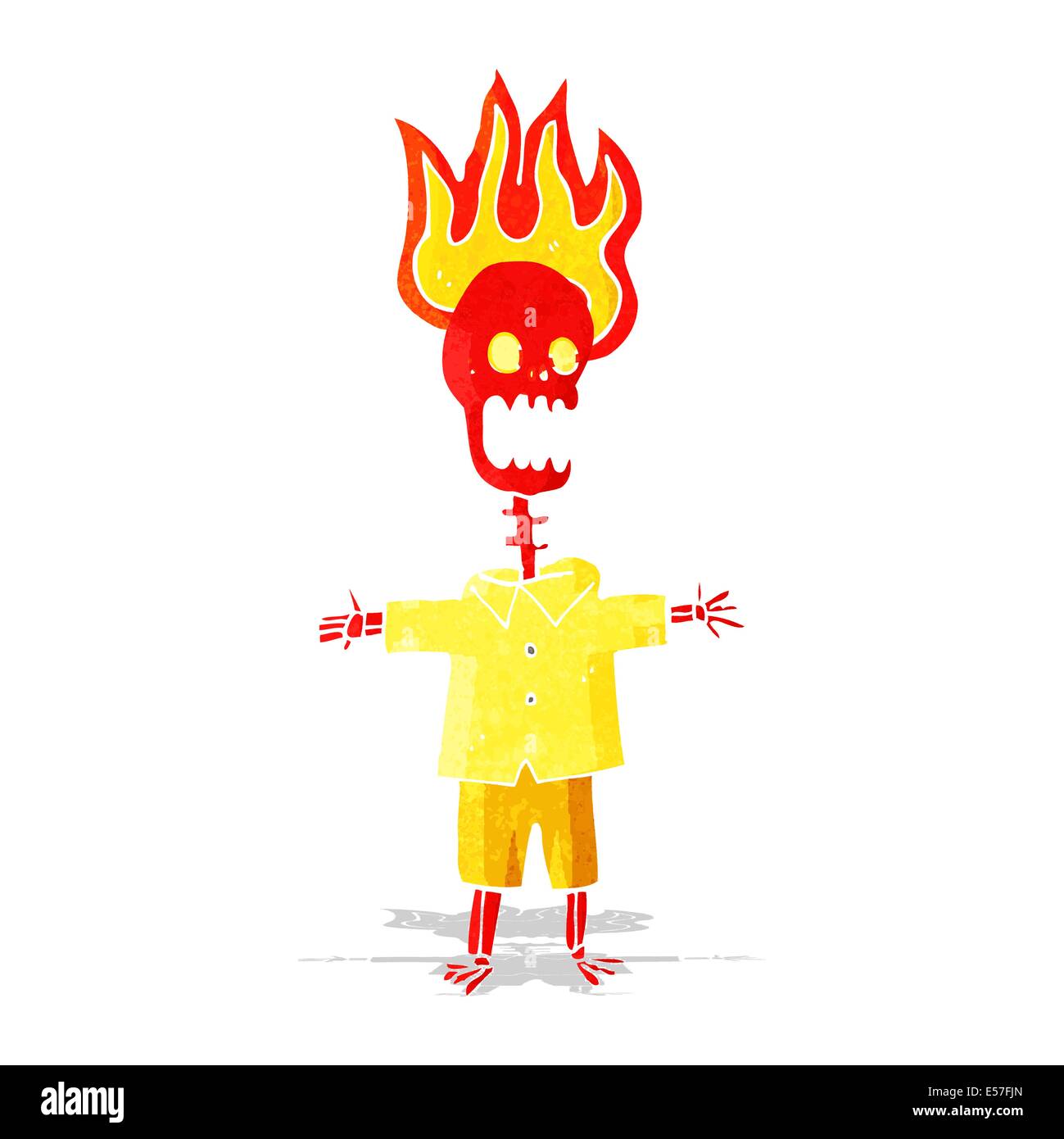 cartoon flaming skeleton Stock Vector Image & Art - Alamy