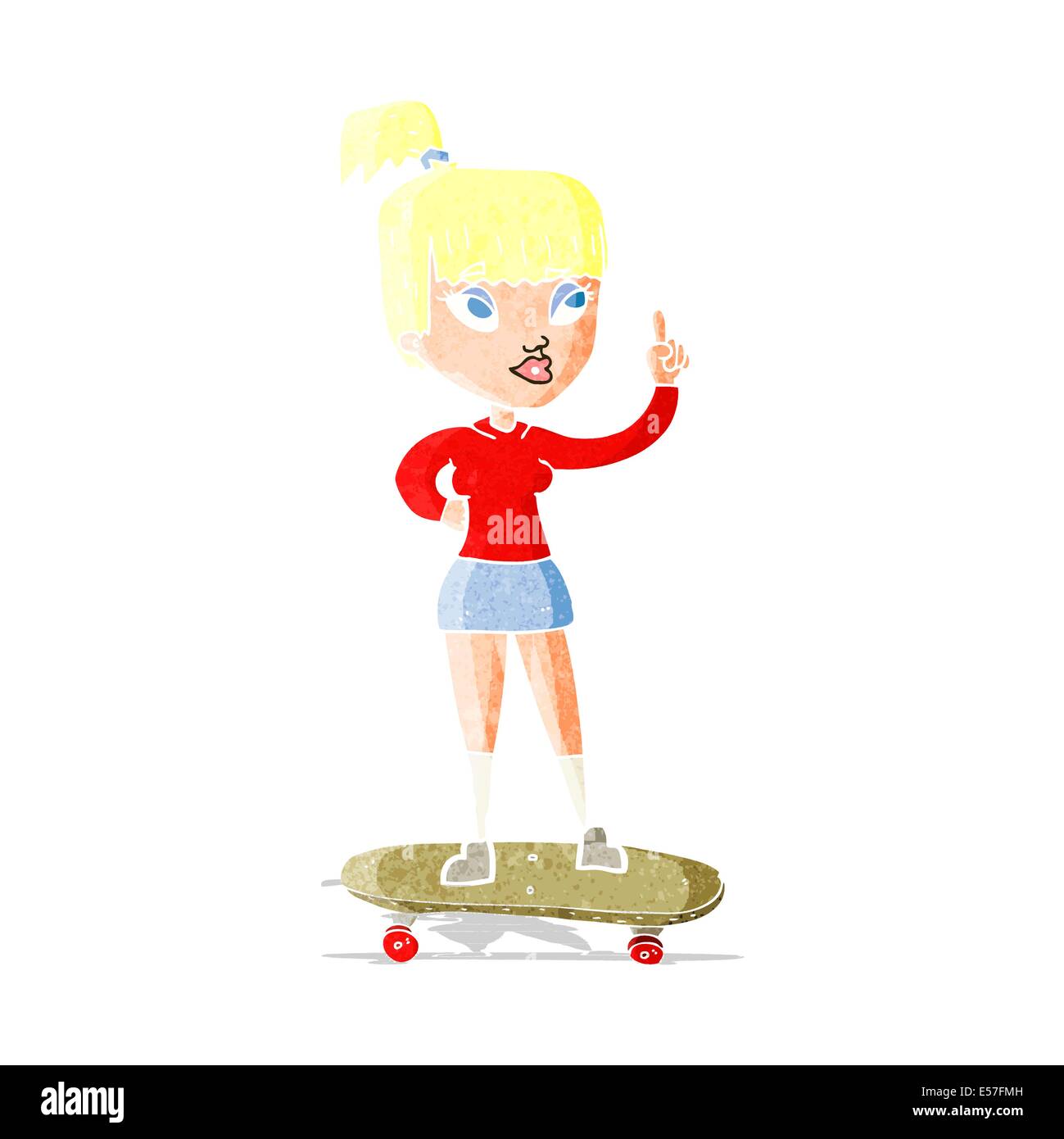 cartoon skater girl Stock Vector Image & Art - Alamy