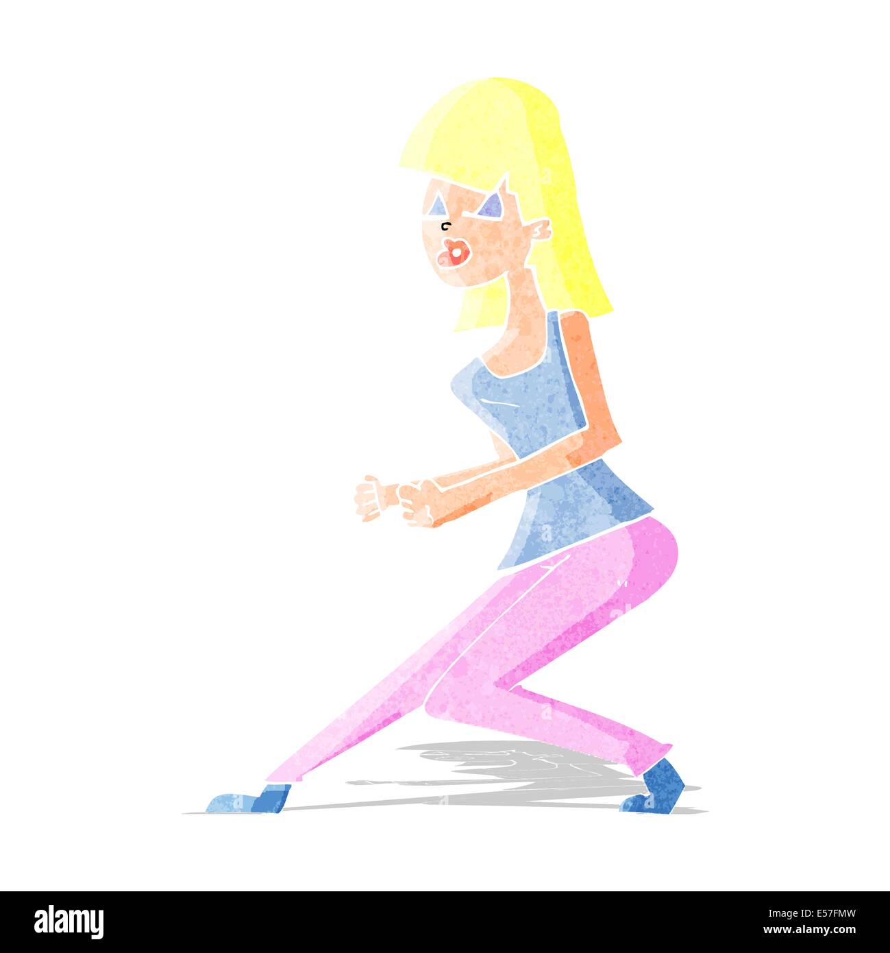 Cartoon crazy dancing girl hi-res stock photography and images - Alamy