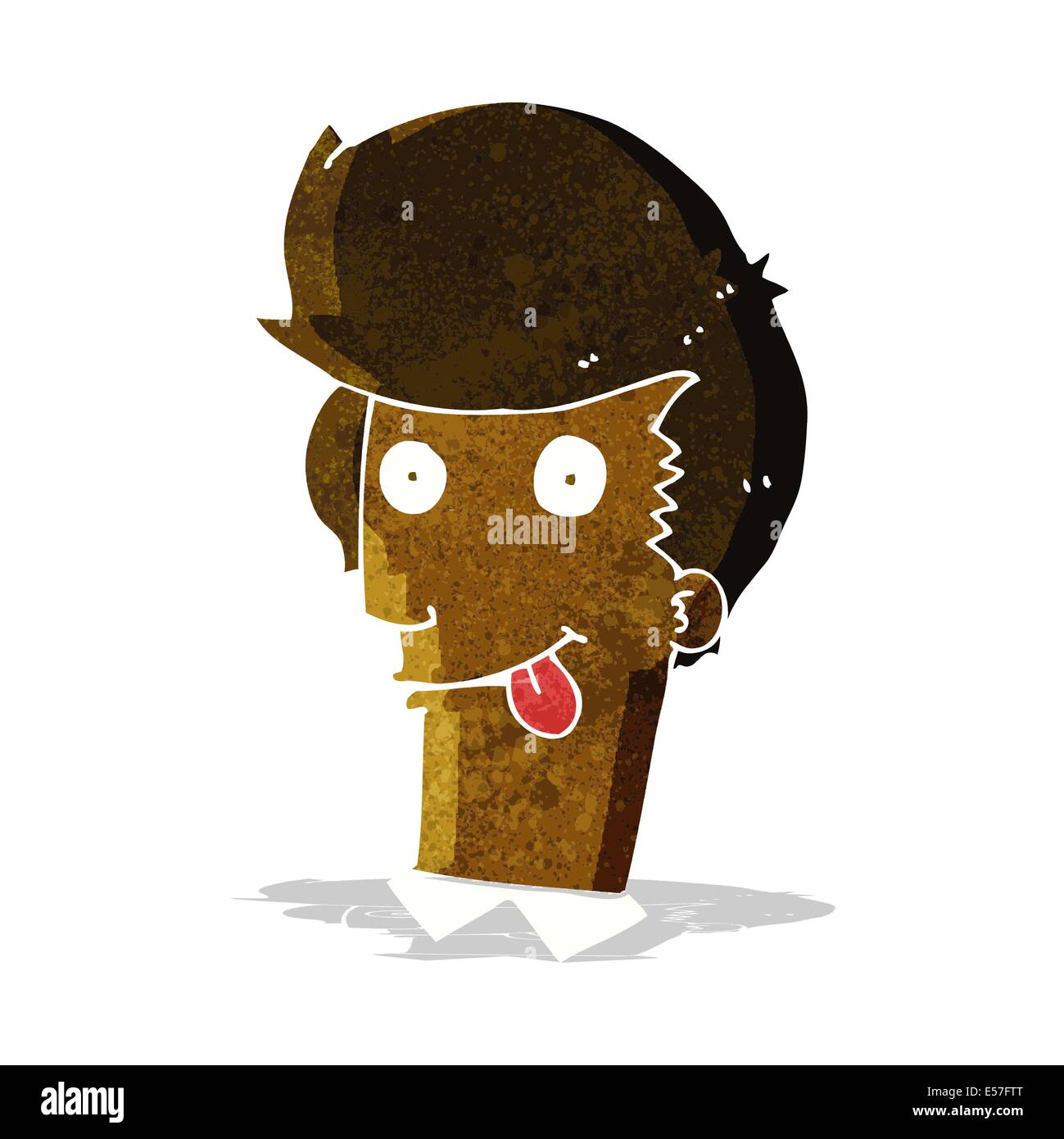 Cute funny tongue hanging Stock Vector Images - Alamy