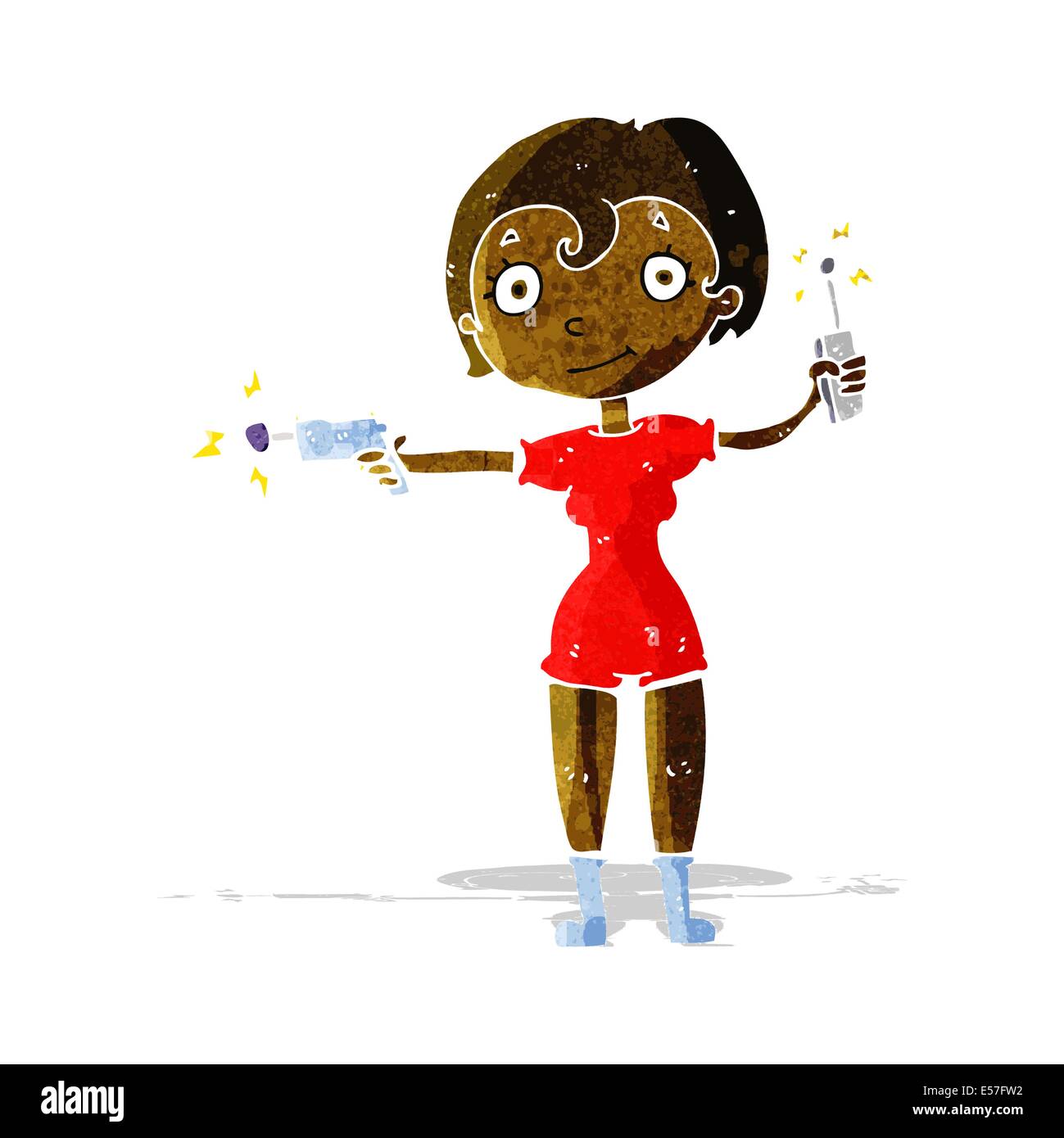 cartoon future space girl Stock Vector Image & Art - Alamy