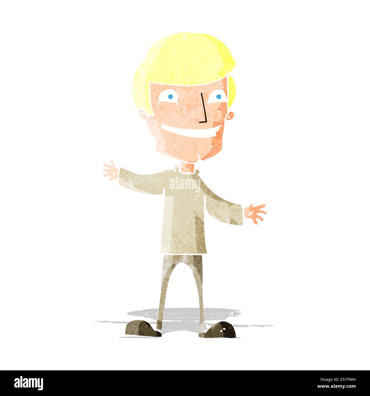 cartoon grinning man Stock Vector Image & Art - Alamy