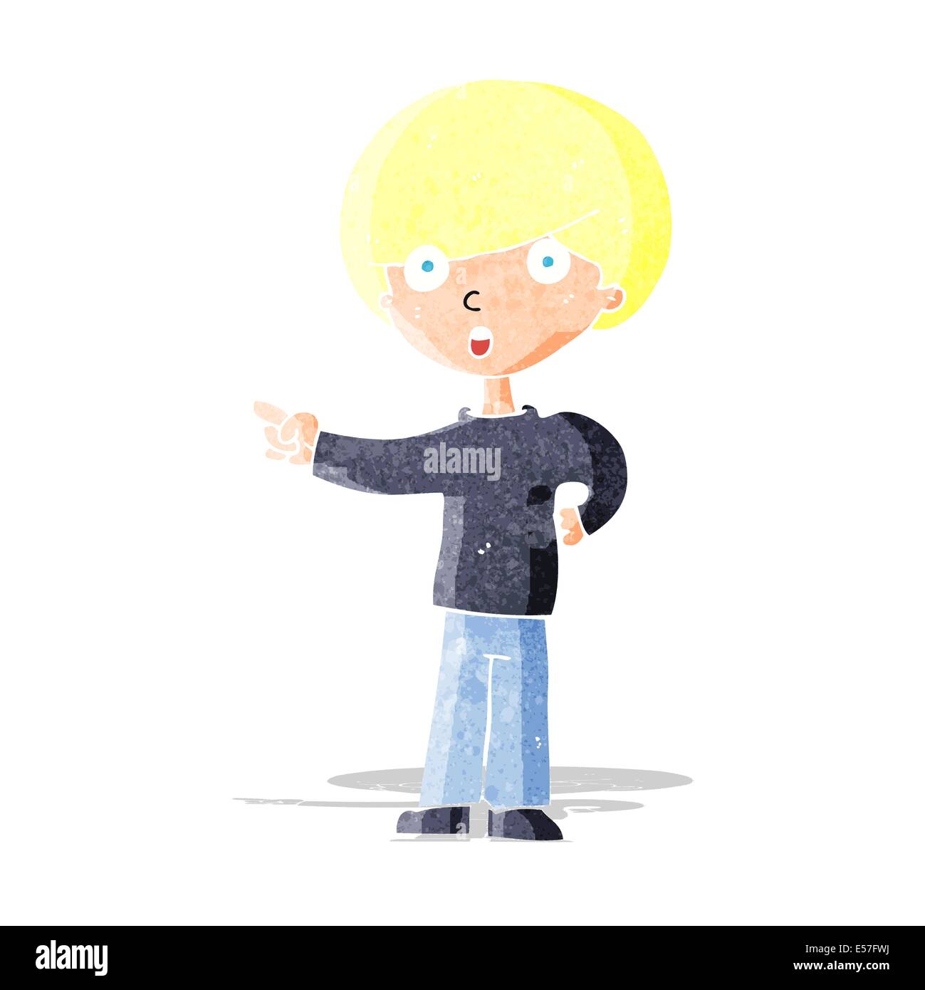 cartoon pointing boy Stock Vector Image & Art - Alamy