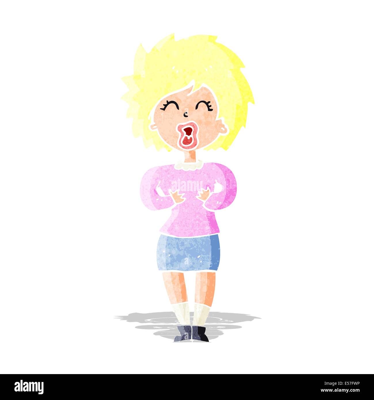 cartoon screaming woman Stock Vector Image & Art - Alamy