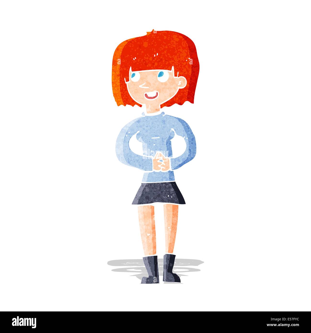cartoon friendly woman Stock Vector Image & Art - Alamy