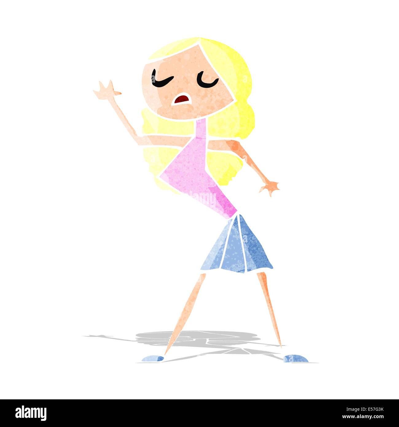 cartoon woman dancing Stock Vector Image & Art - Alamy