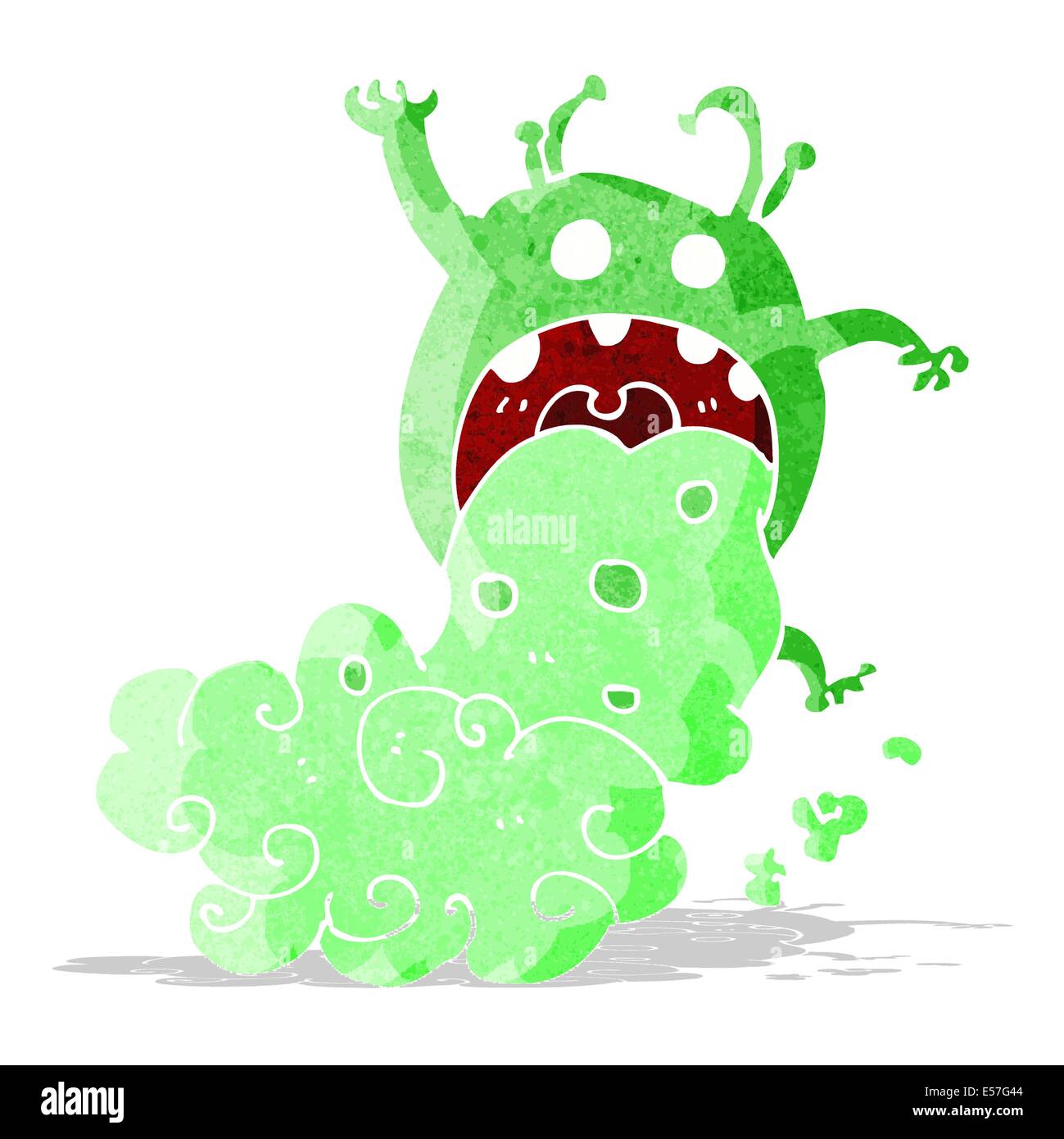 cartoon gross monster being sick Stock Vector Image & Art - Alamy