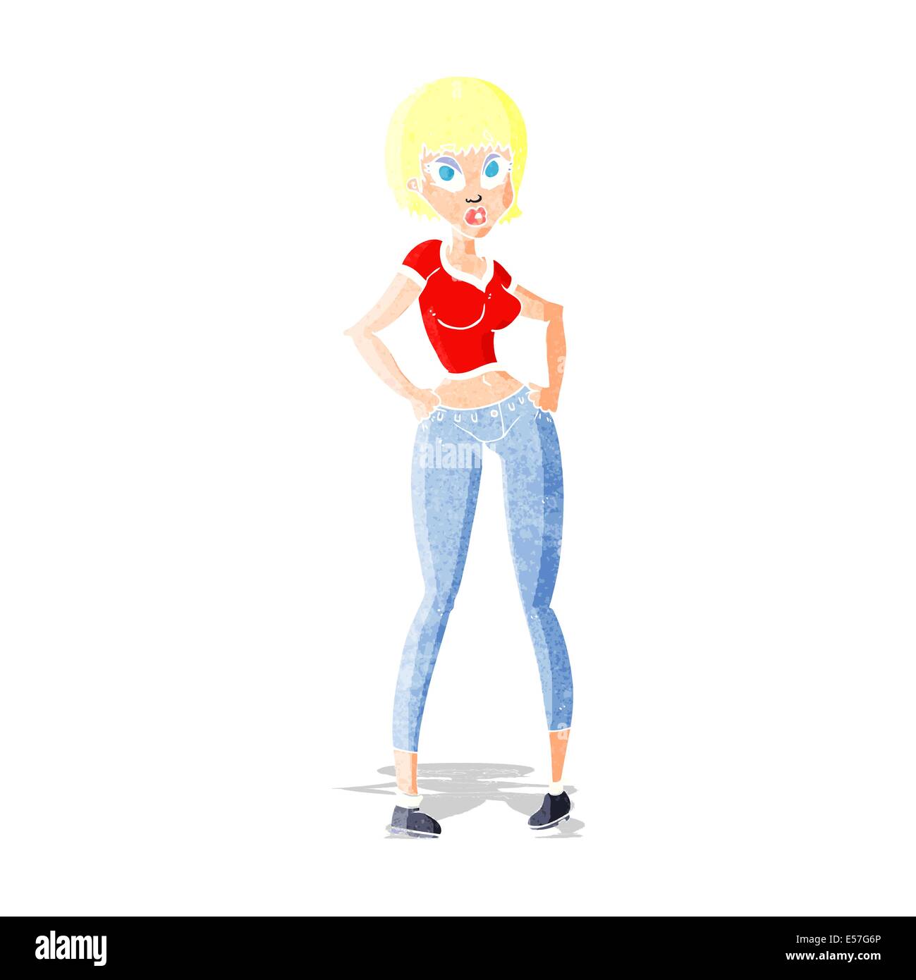 cartoon pretty woman Stock Vector Image & Art - Alamy