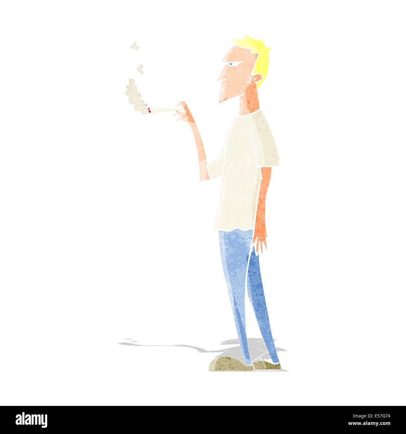 cartoon annoyed smoker Stock Vector Image & Art - Alamy