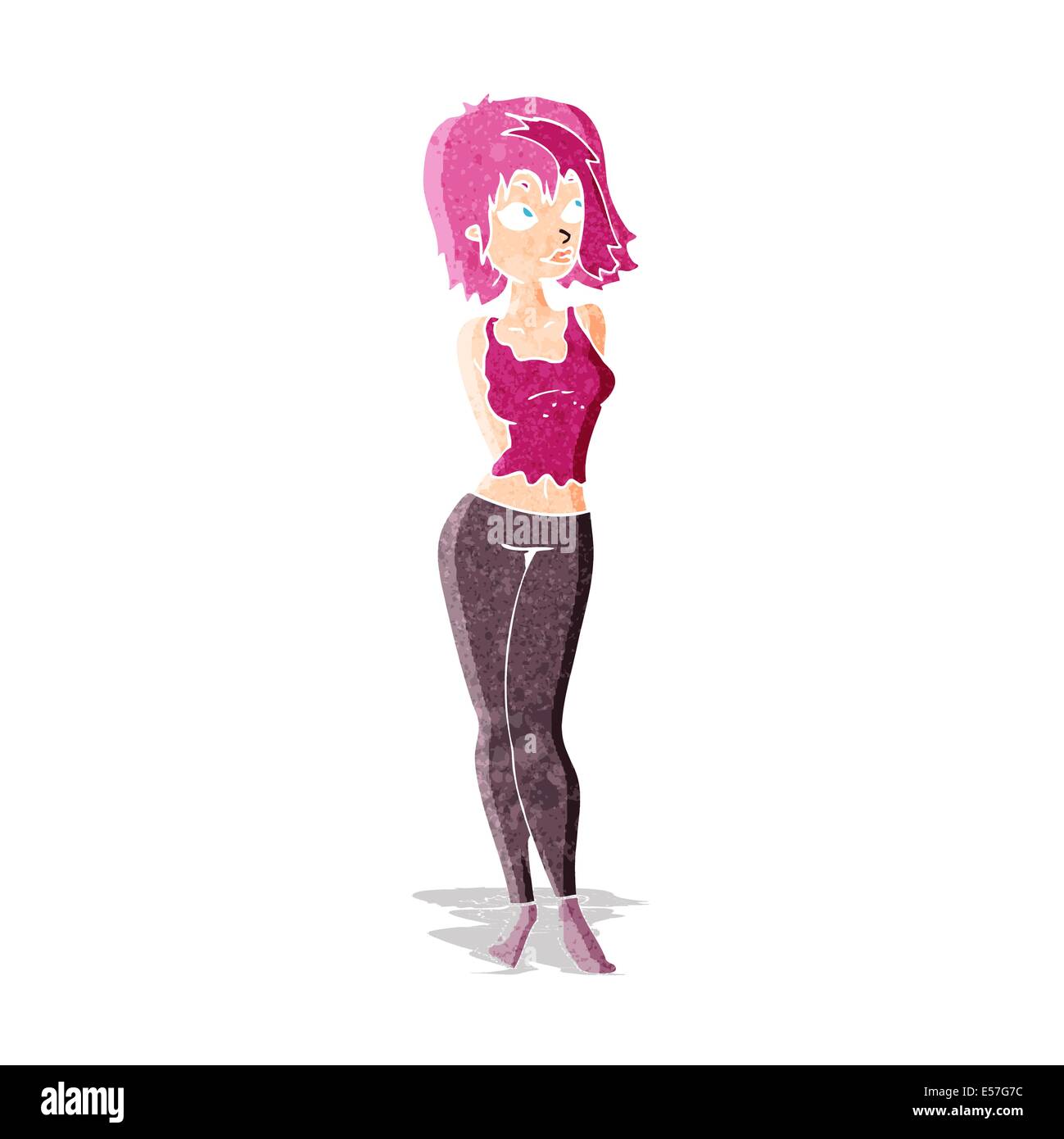 cartoon attractive girl Stock Vector Image & Art - Alamy