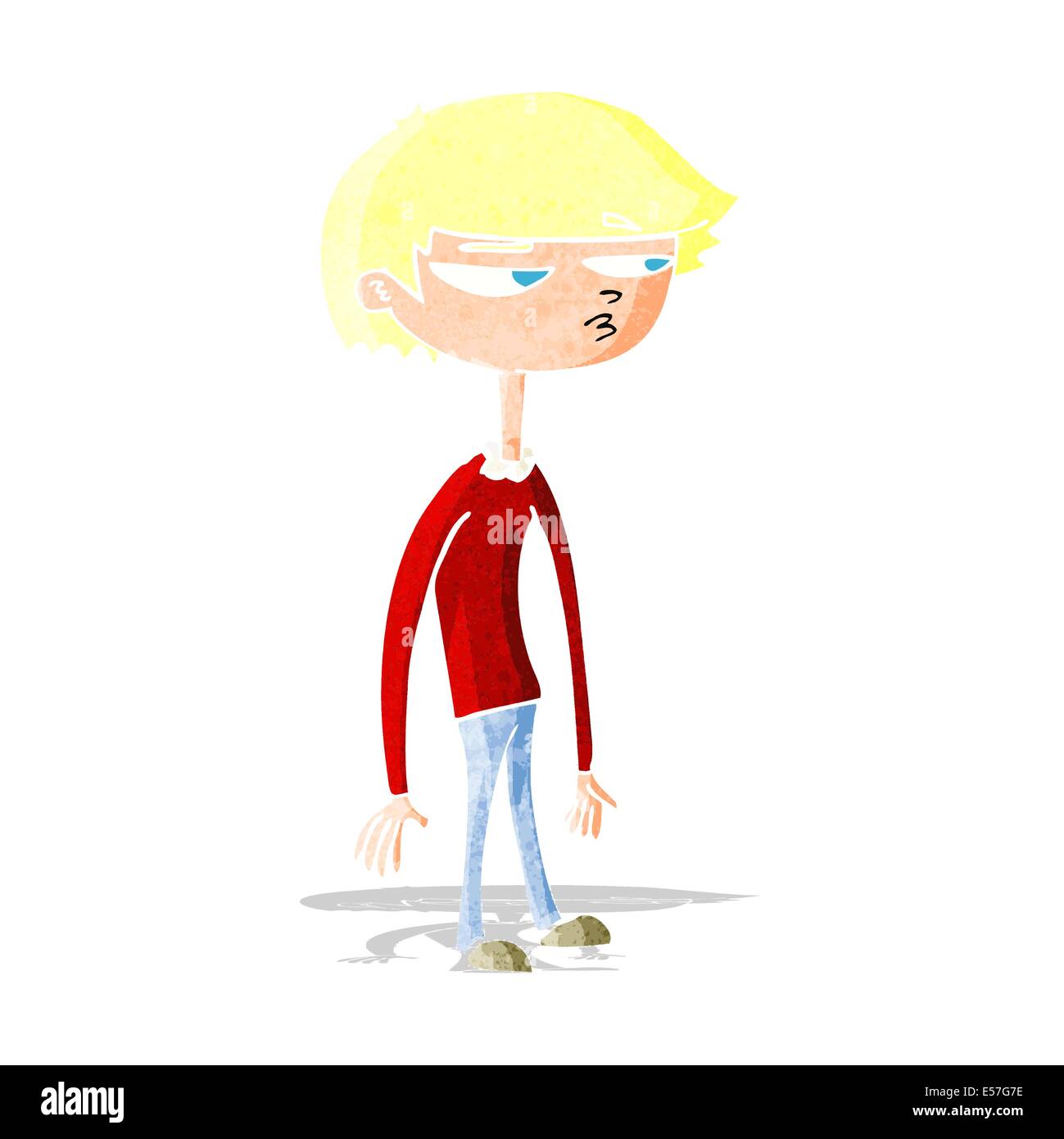 cartoon suspicious boy Stock Vector Image & Art - Alamy