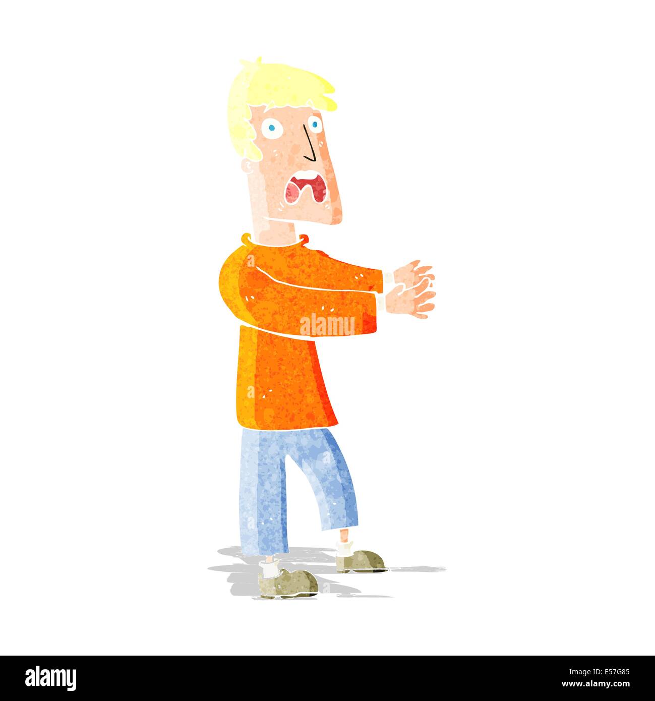 cartoon terrified man Stock Vector Image & Art - Alamy