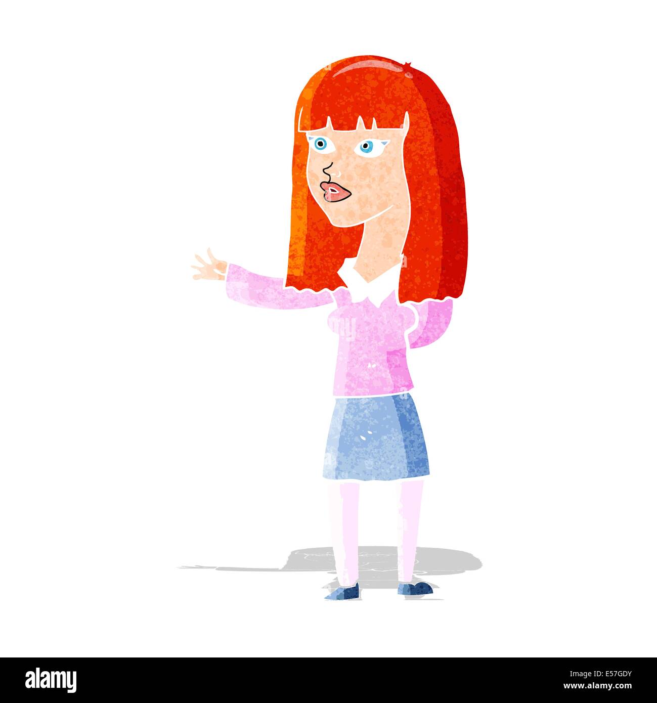 cartoon woman gesturing to show something Stock Vector Image & Art - Alamy