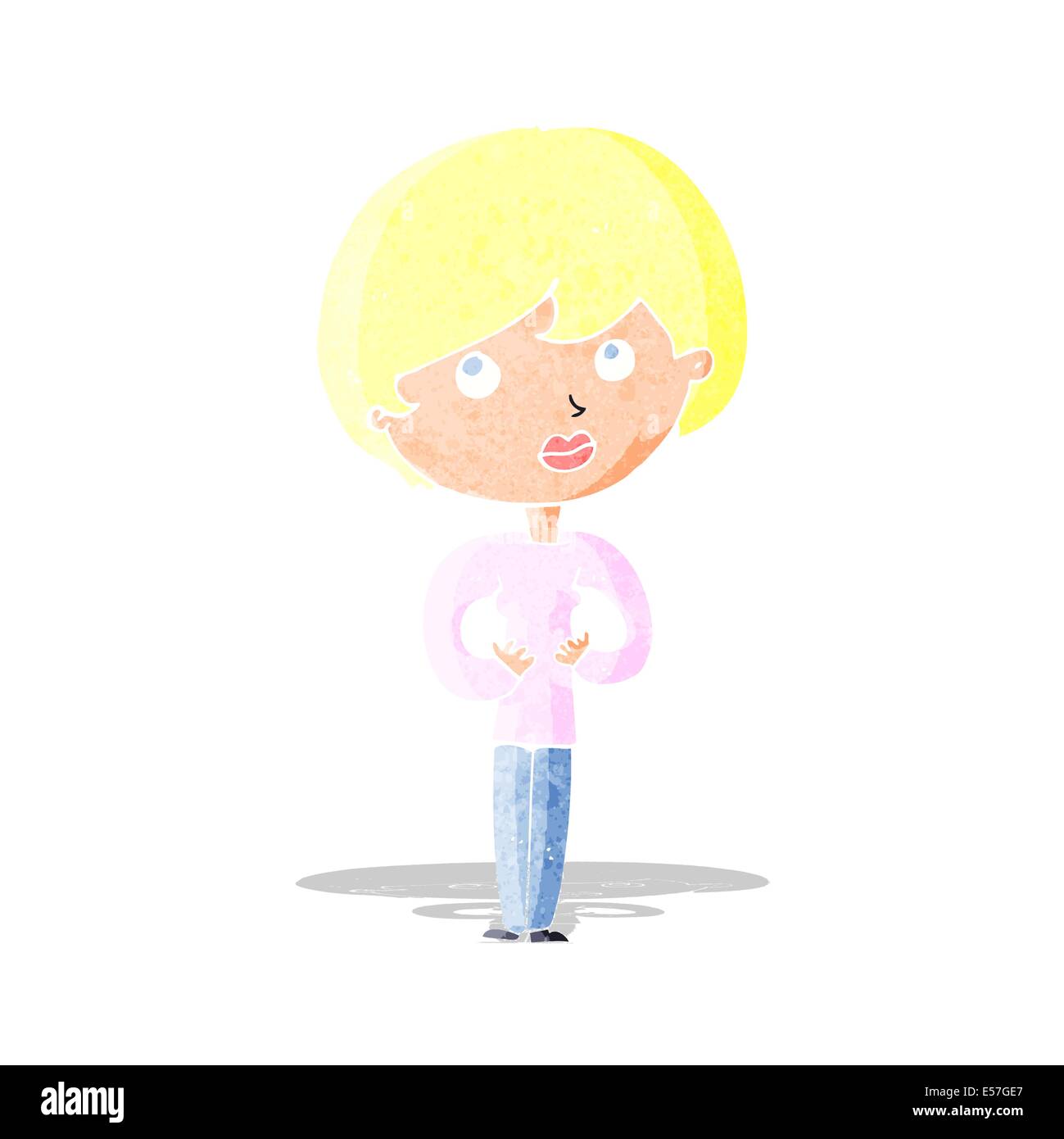 cartoon woman making Who Me? gesture Stock Vector Image & Art - Alamy