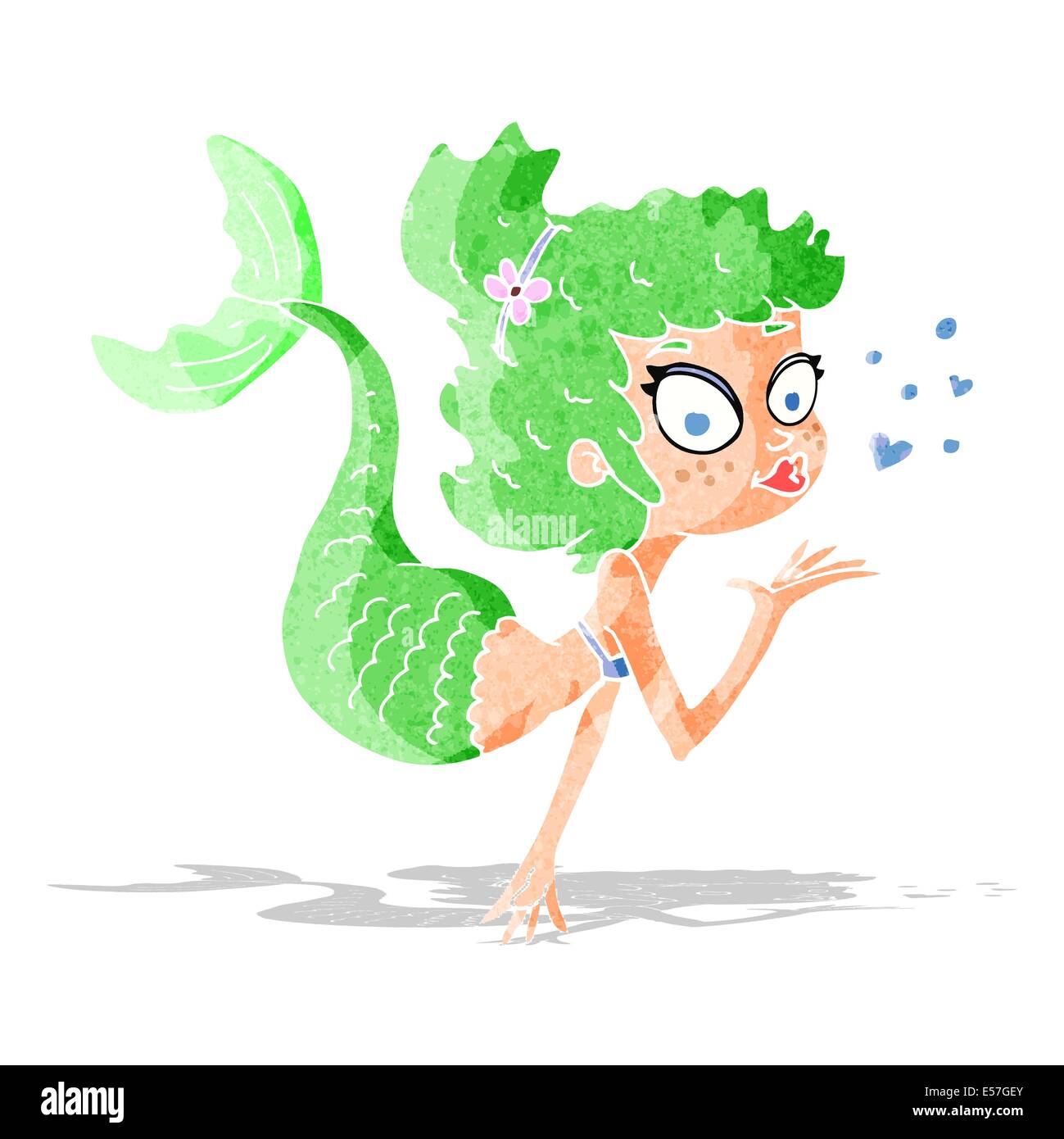 cartoon pretty mermaid Stock Vector Image & Art - Alamy