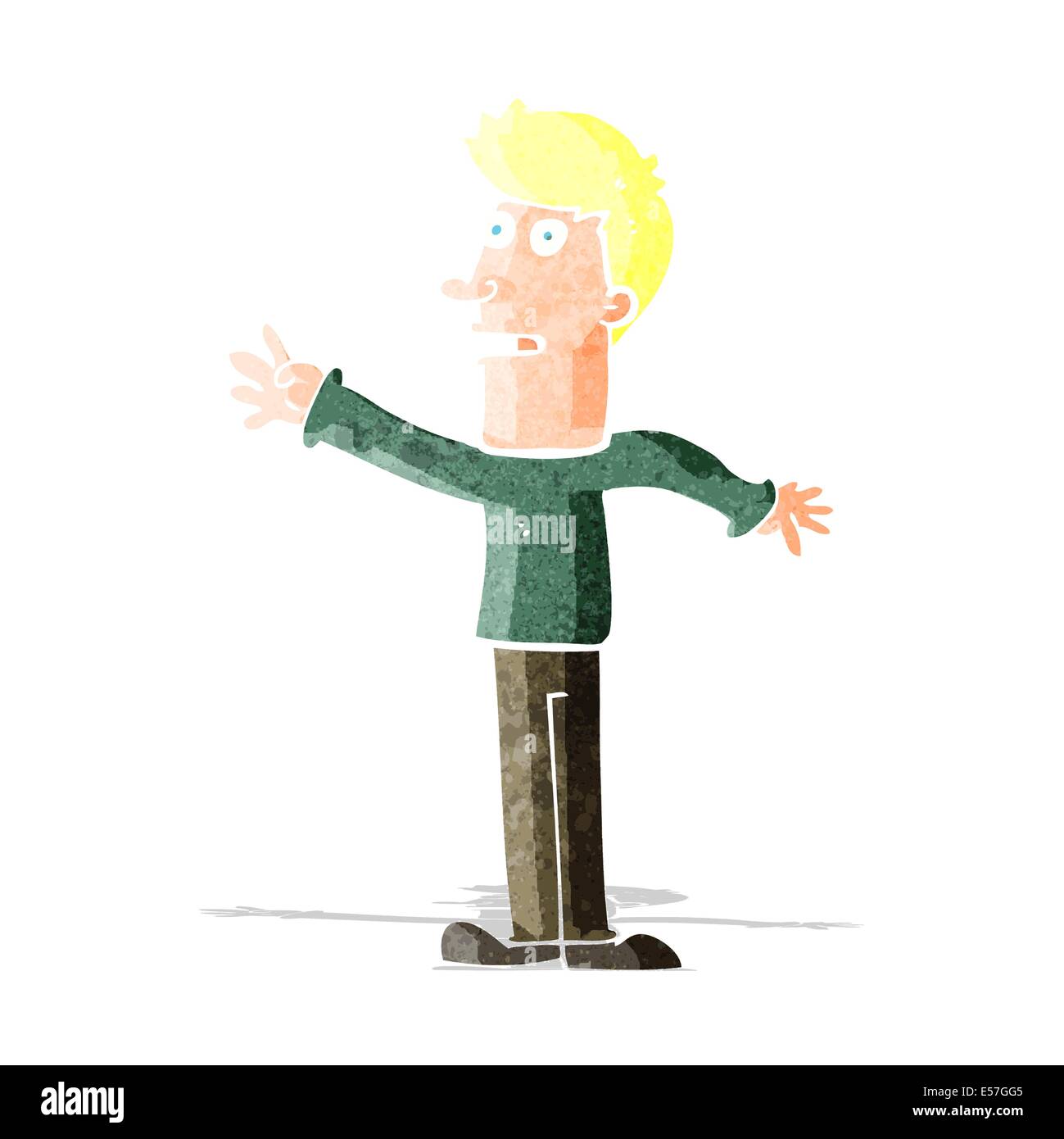 cartoon man reaching Stock Vector Image & Art - Alamy