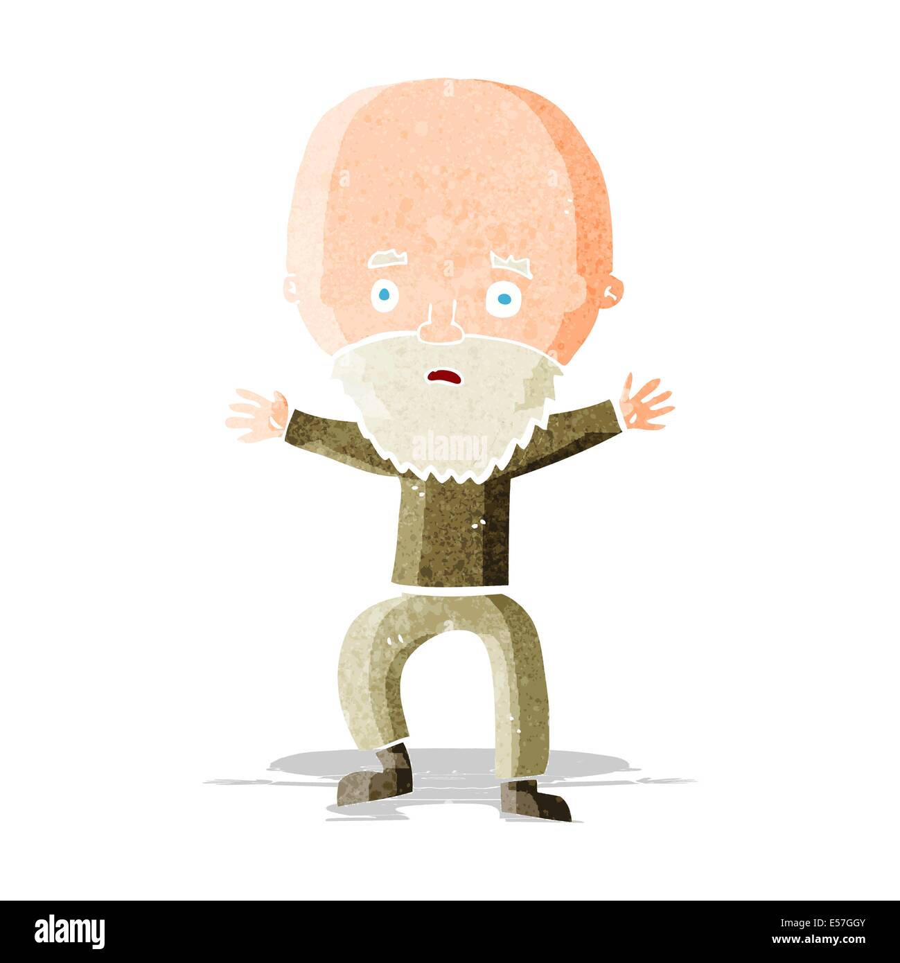 cartoon panicking old man Stock Vector Image & Art - Alamy