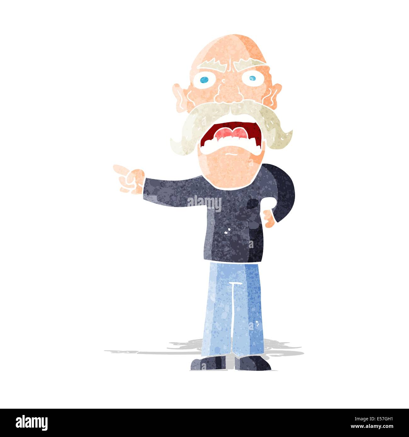 cartoon angry old man Stock Vector Image & Art - Alamy