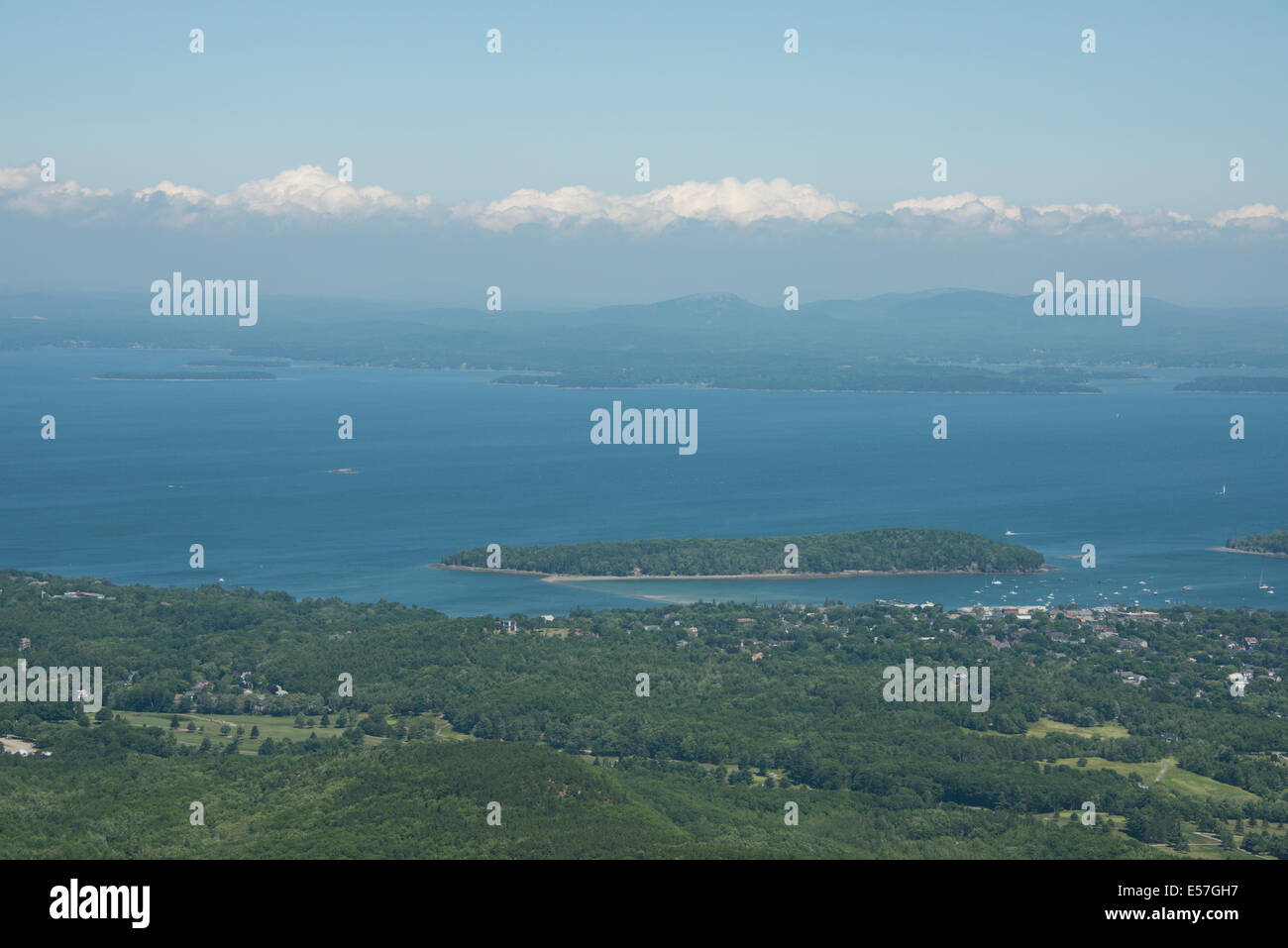 Maine, Bar Harbor, Acadia National Park. View of Bar Island, accessed ...
