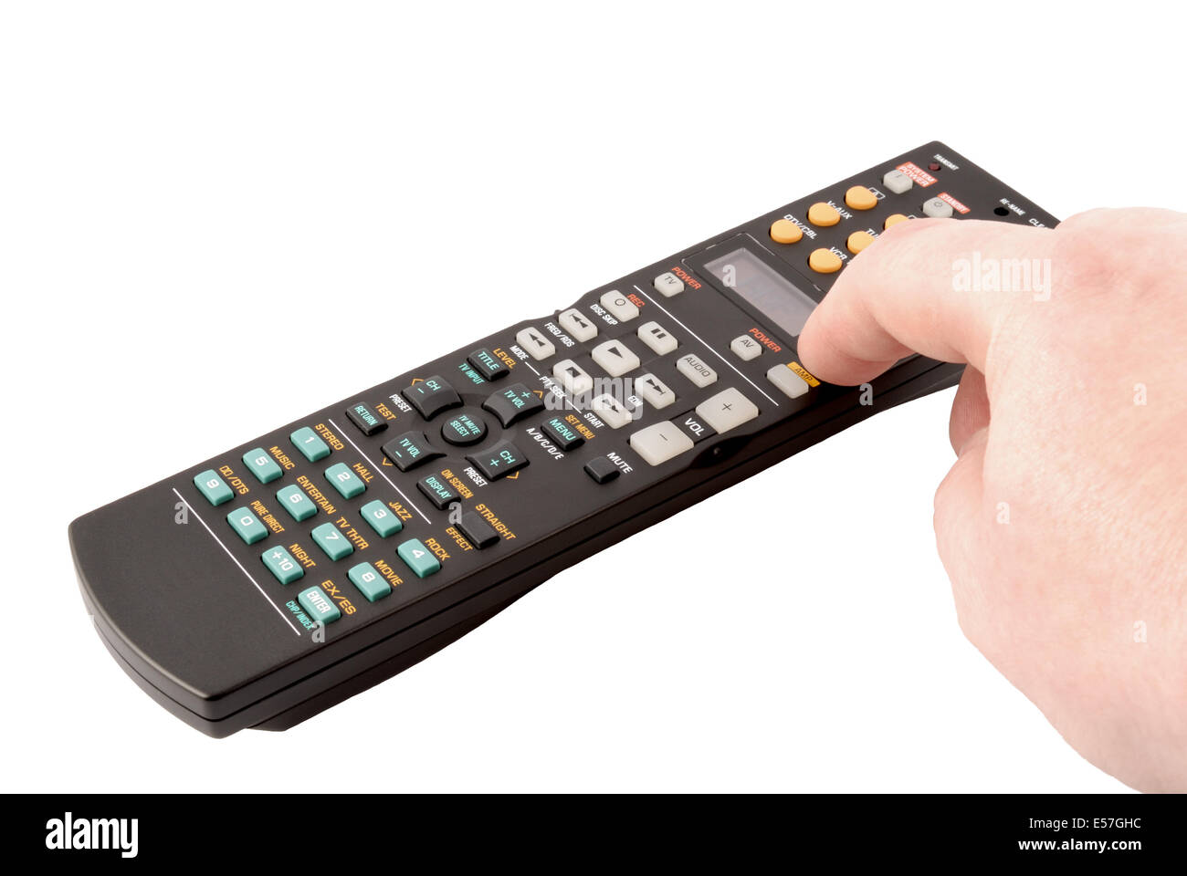 Remote control panel on a white background Stock Photo - Alamy