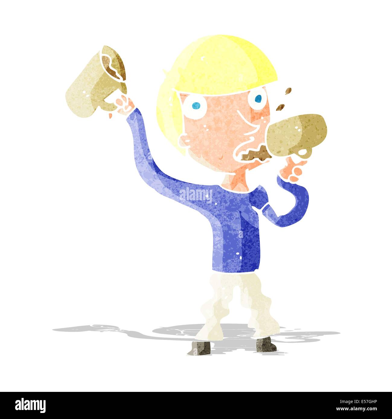 cartoon man drinking beer Stock Vector Image & Art - Alamy