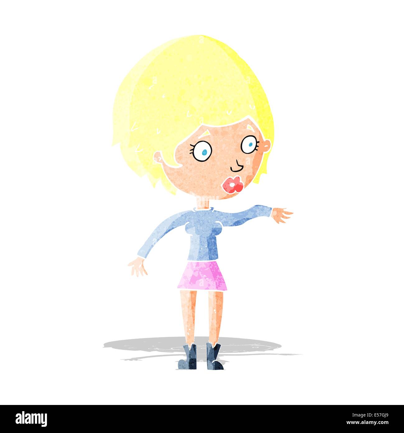 cartoon concerned woman reaching out Stock Vector Image & Art - Alamy