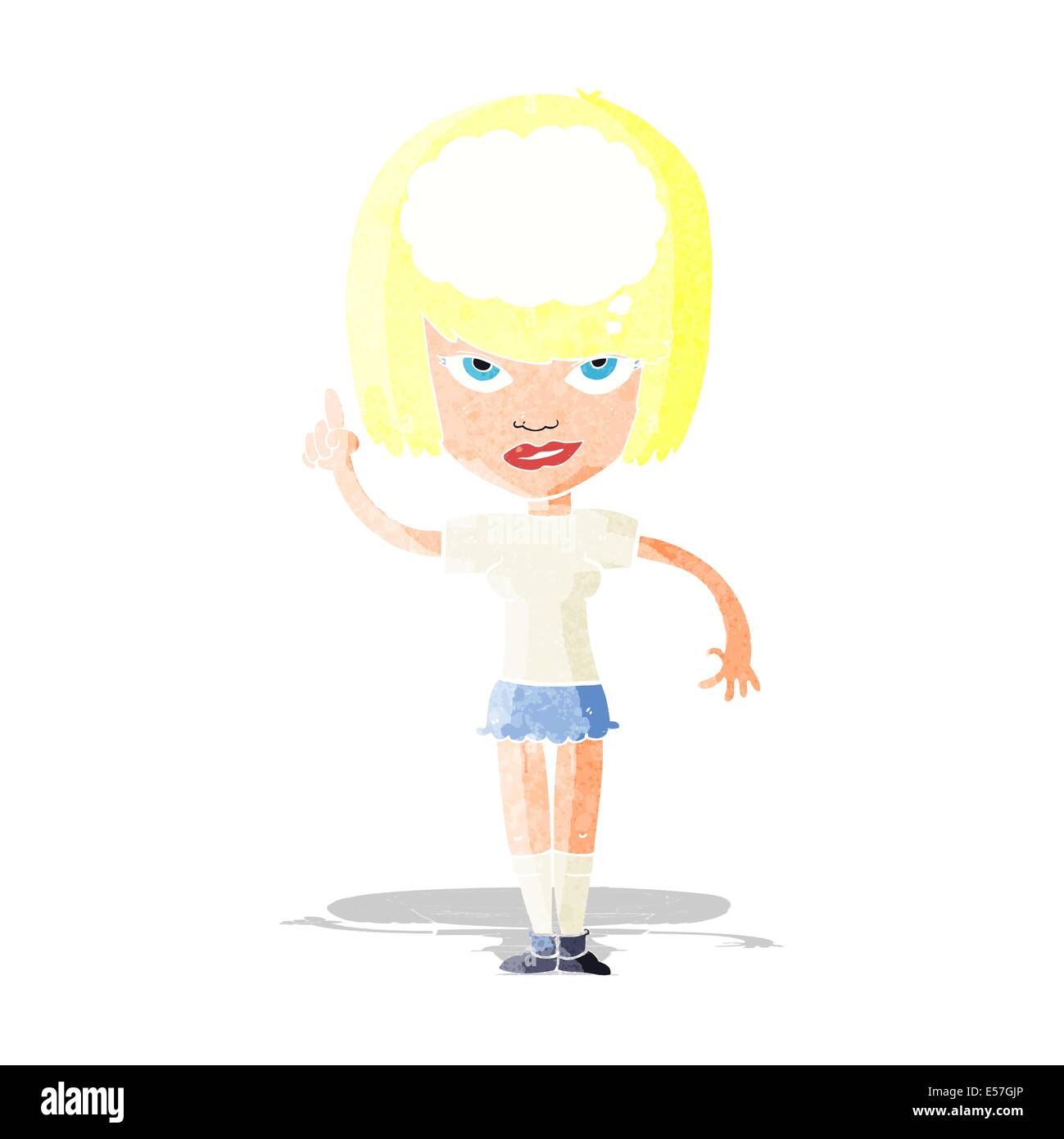 Girl Cartoon Brain Idea Stock Photos & Girl Cartoon Brain Idea Stock ...