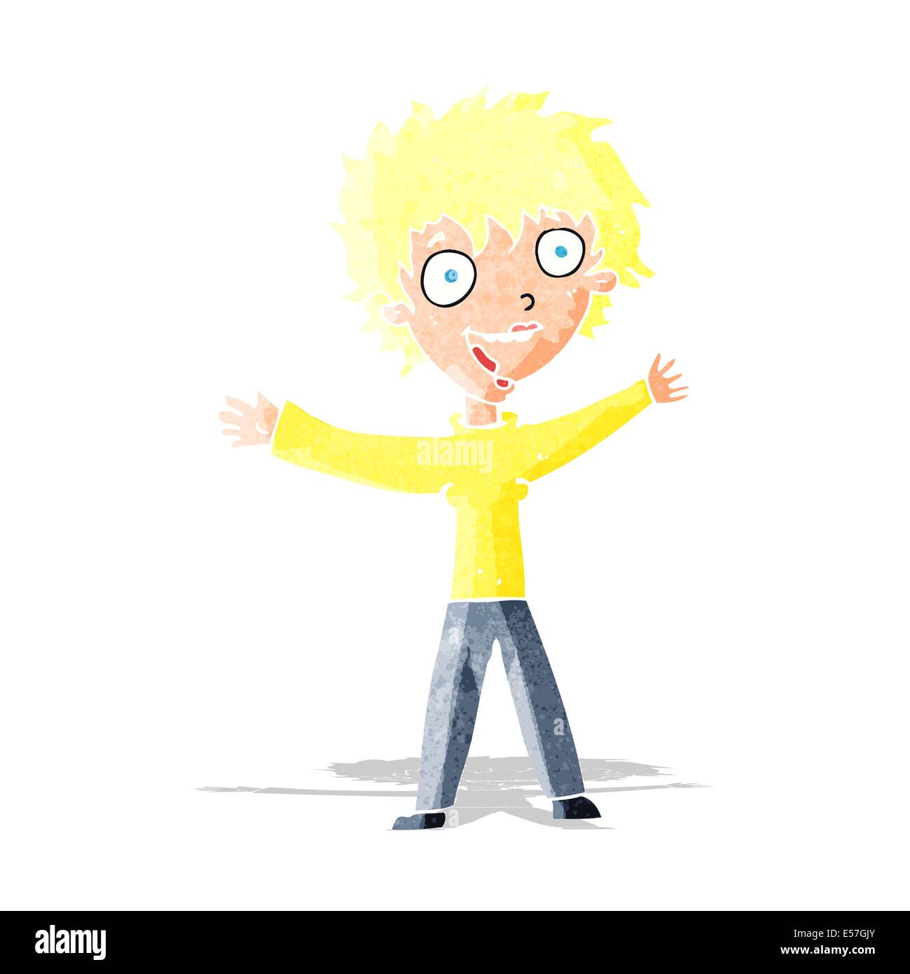 cartoon excited woman Stock Vector Image & Art - Alamy