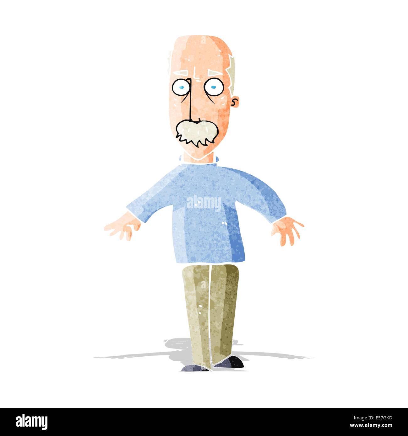 Cartoon annoyed old man Stock Vector Images - Alamy