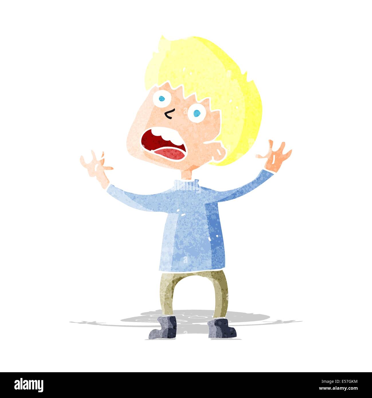 cartoon stressed boy Stock Vector Image & Art - Alamy