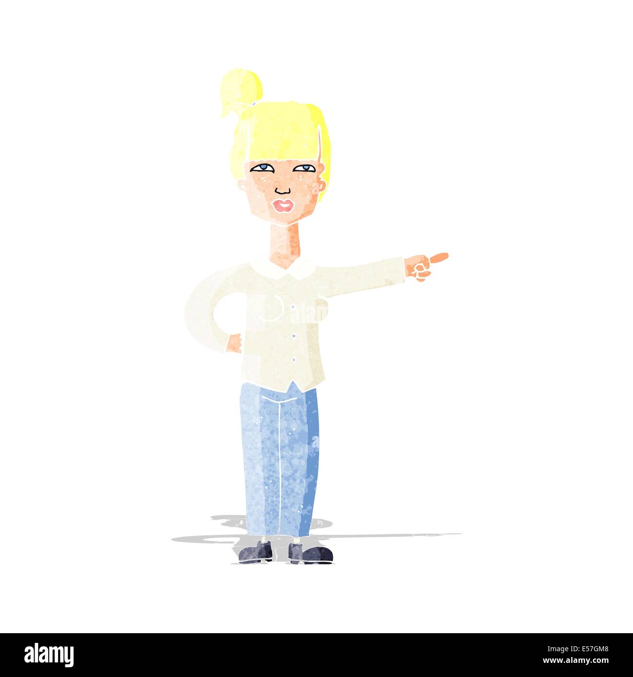 cartoon woman pointing Stock Vector Image & Art - Alamy