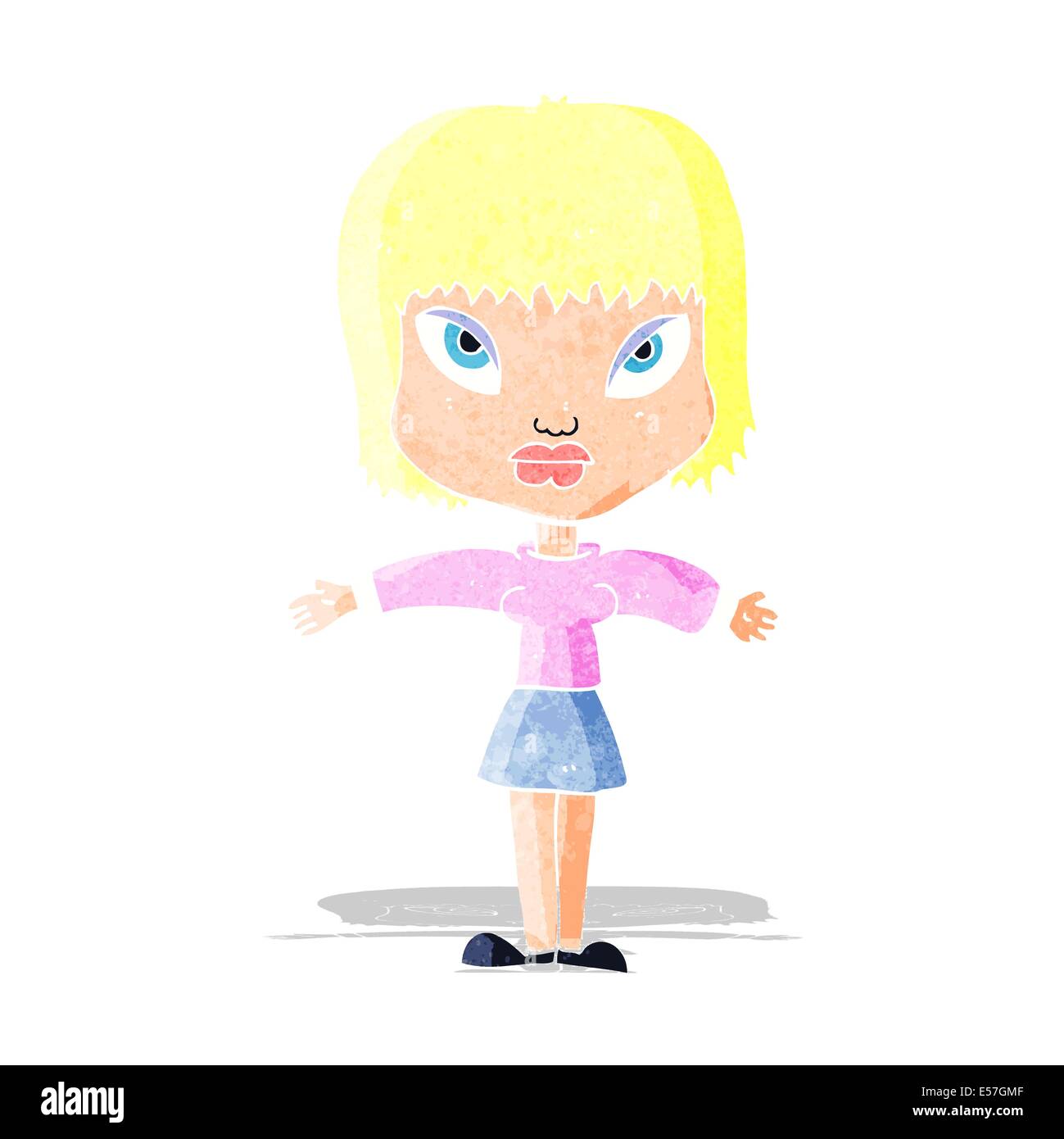cartoon woman with outstretched arms Stock Vector Image & Art - Alamy