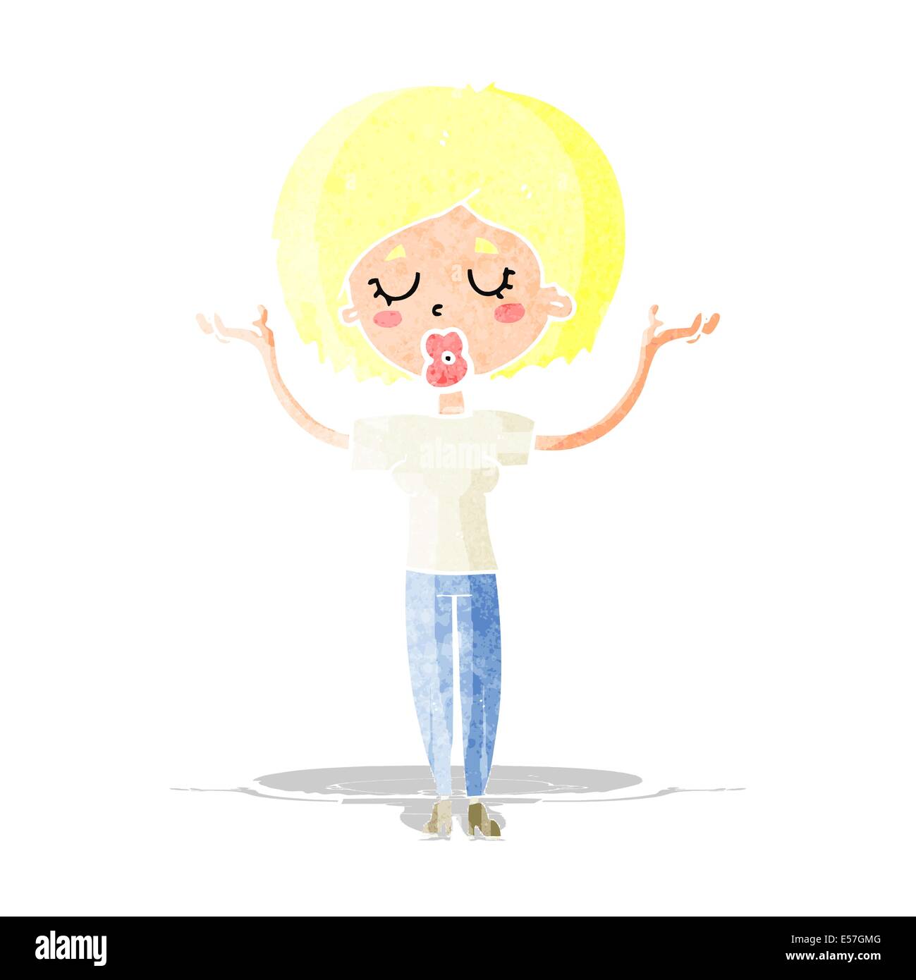 cartoon peaceful woman Stock Vector Image & Art - Alamy