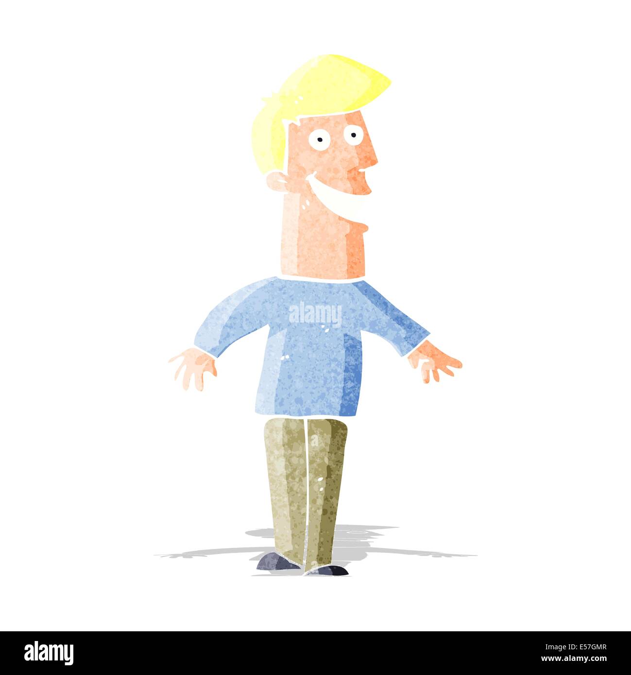 cartoon grinning man Stock Vector Image & Art - Alamy