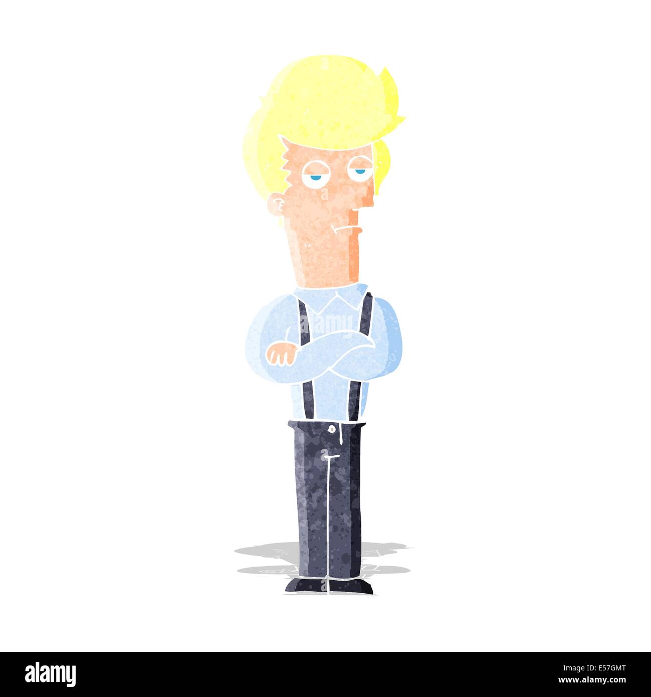 cartoon bored man Stock Vector Image & Art - Alamy