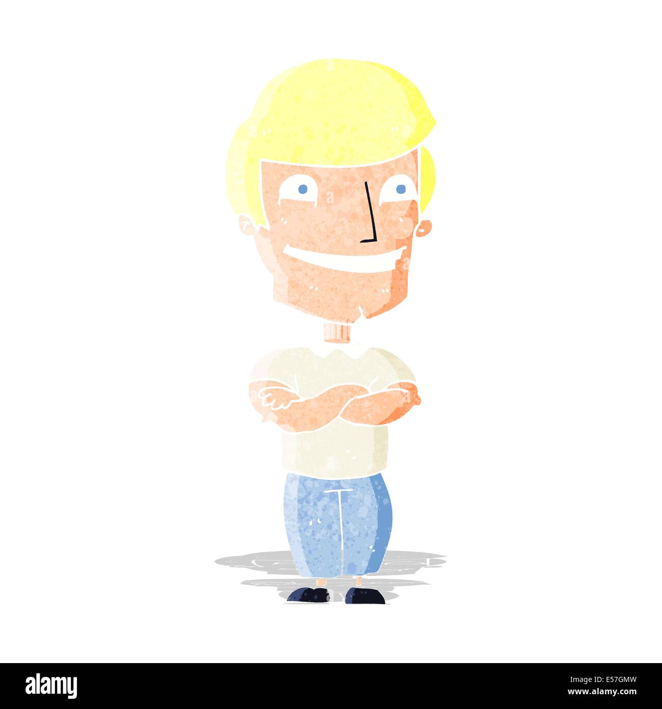 cartoon grinning man Stock Vector Image & Art - Alamy