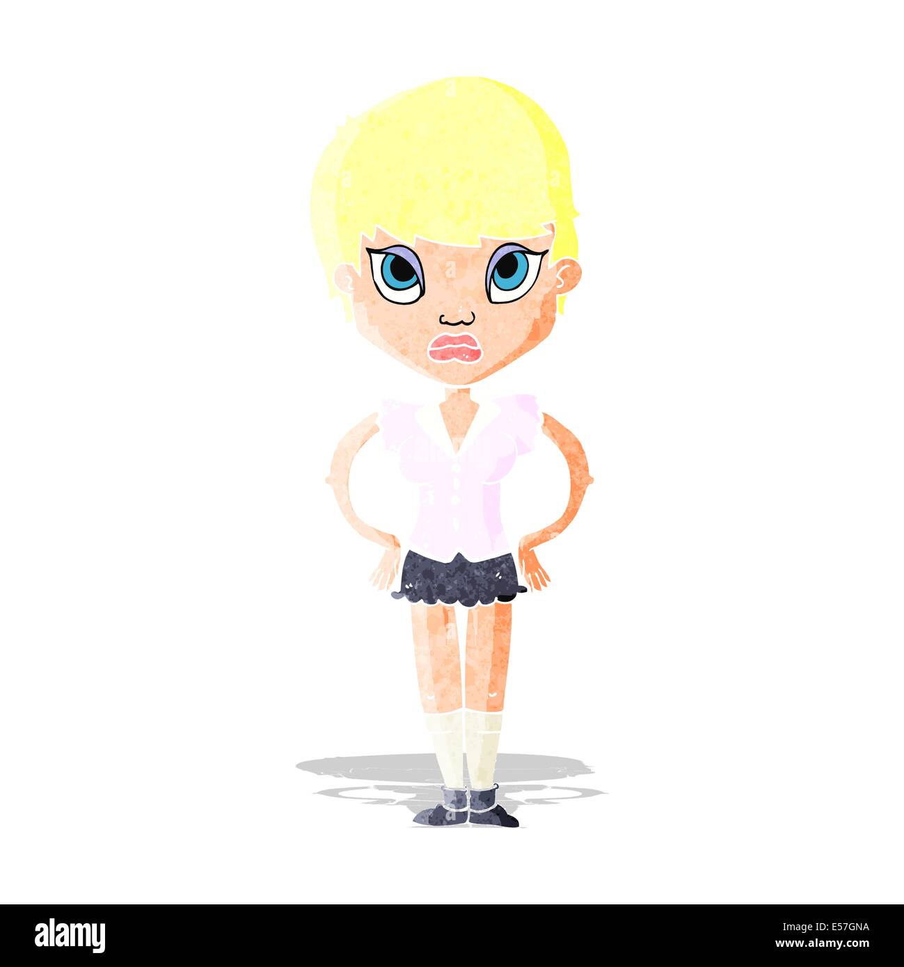 cartoon annoyed girl Stock Vector Image & Art - Alamy