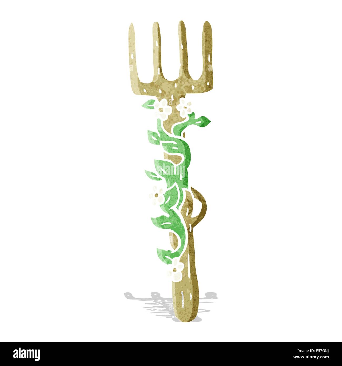 cartoon ornate wooden fork Stock Vector Image & Art - Alamy