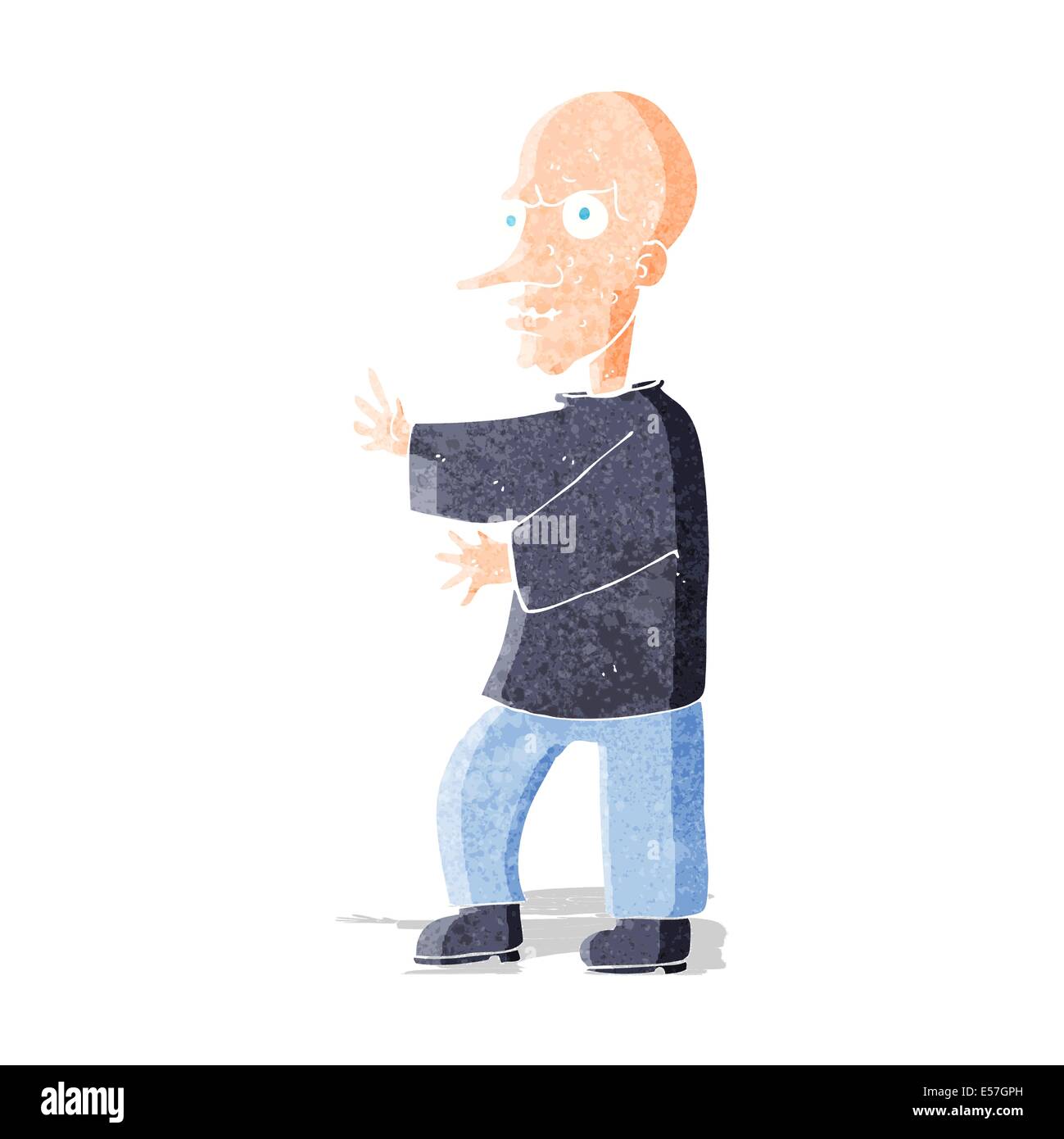 Cartoon mean looking man Cut Out Stock Images & Pictures - Alamy