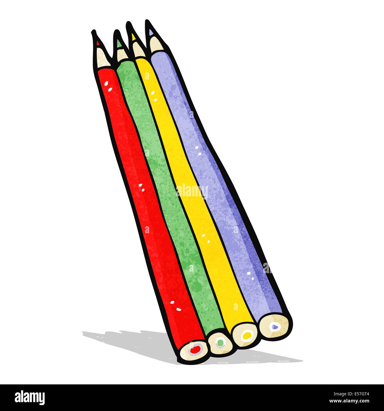 cartoon colored pencils Stock Vector Image & Art - Alamy
