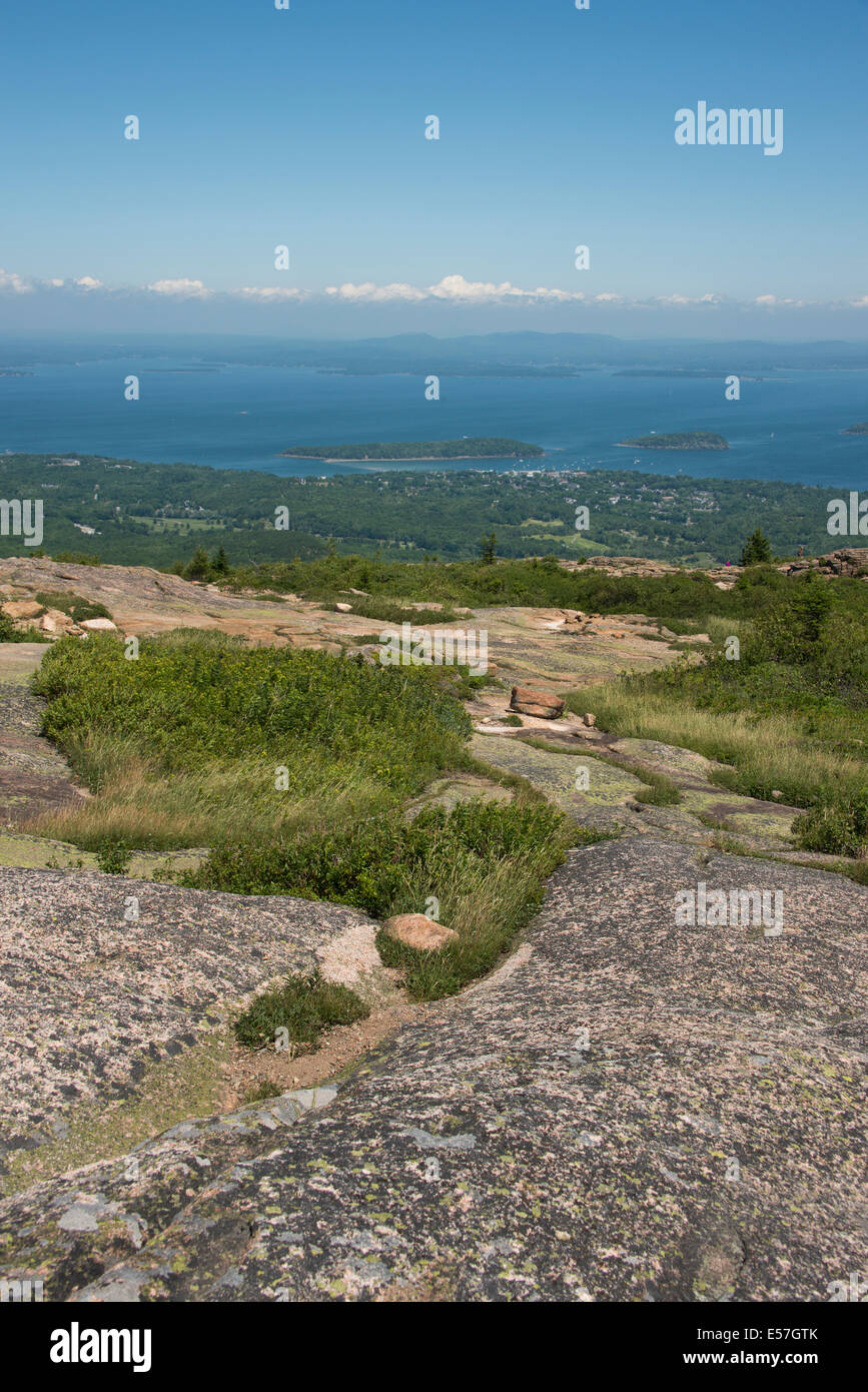 Maine, Bar Harbor, Acadia National Park. View of Bar Island, accessed ...