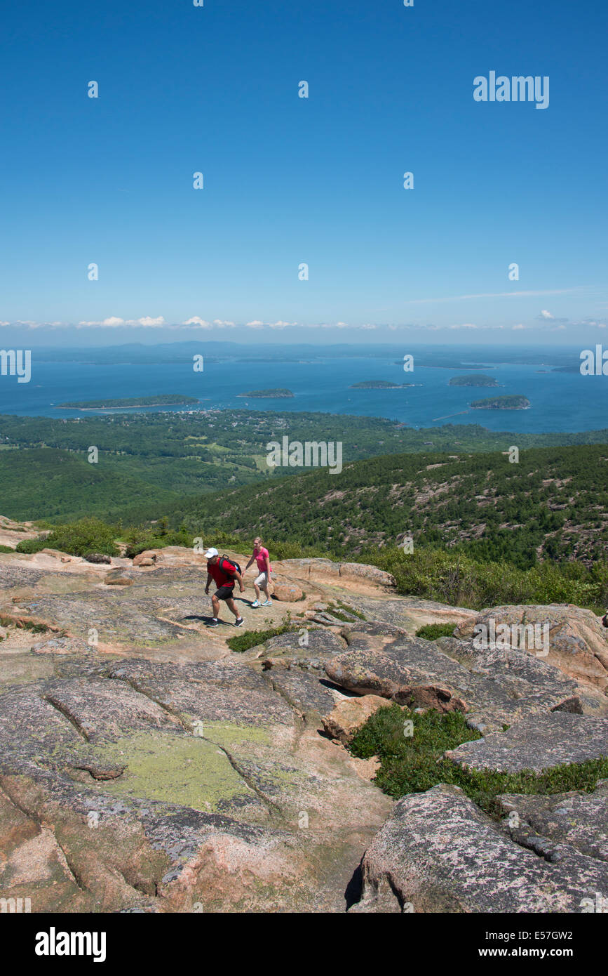 Maine, Bar Harbor, Acadia National Park. View of Bar Island, accessed ...