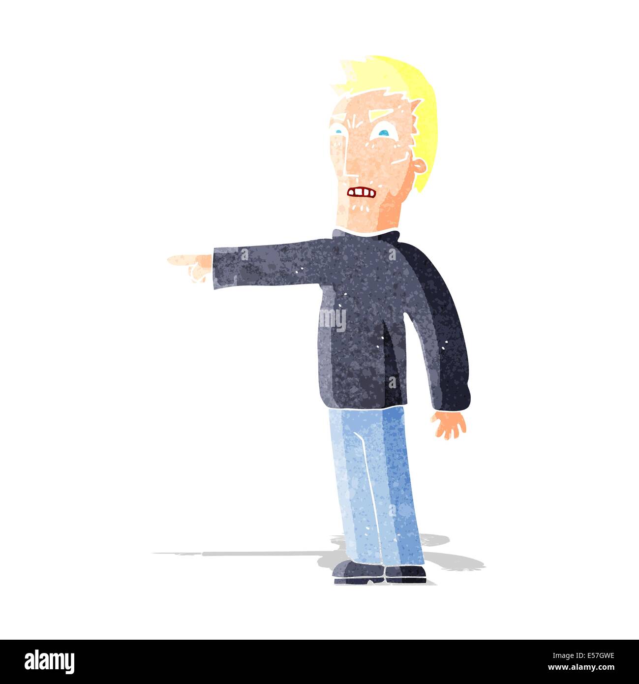 cartoon angry man pointing Stock Vector Image & Art - Alamy