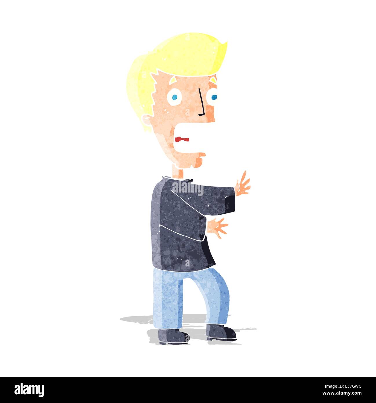 cartoon terrified man Stock Vector Image & Art - Alamy