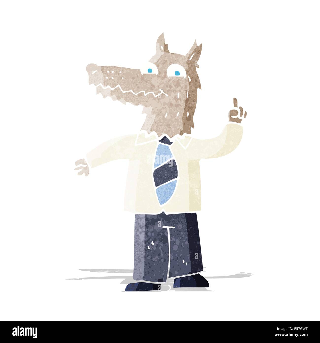 cartoon business wolf with idea Stock Vector Image & Art - Alamy