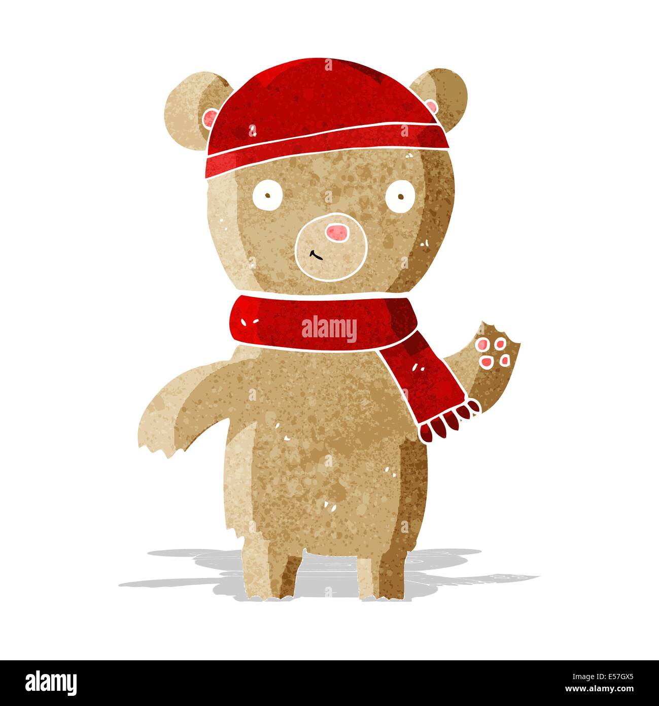 Cartoon waving teddy bear Cut Out Stock Images & Pictures - Alamy